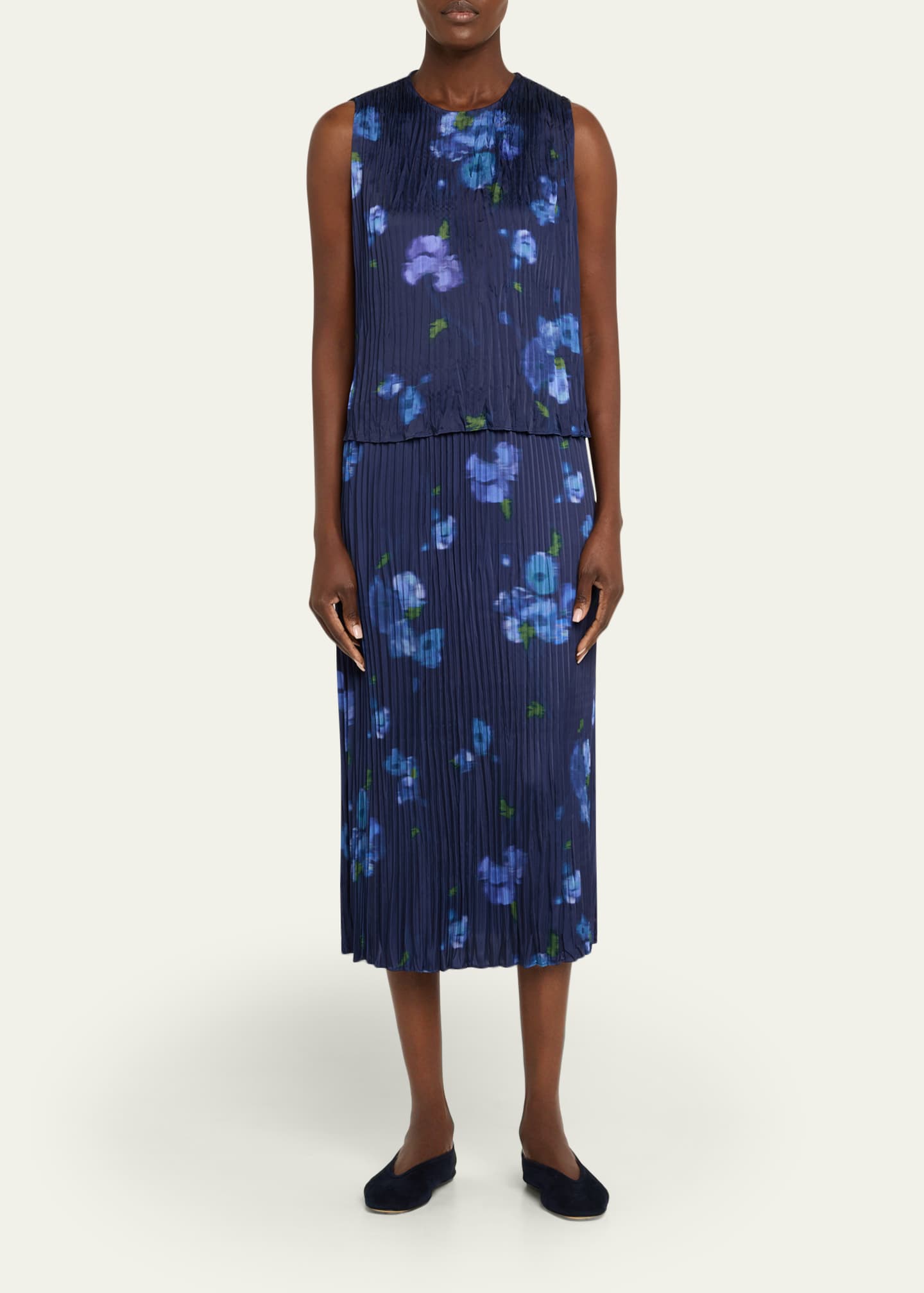 Vince Blurred Poppy Top - Bergdorf Goodman