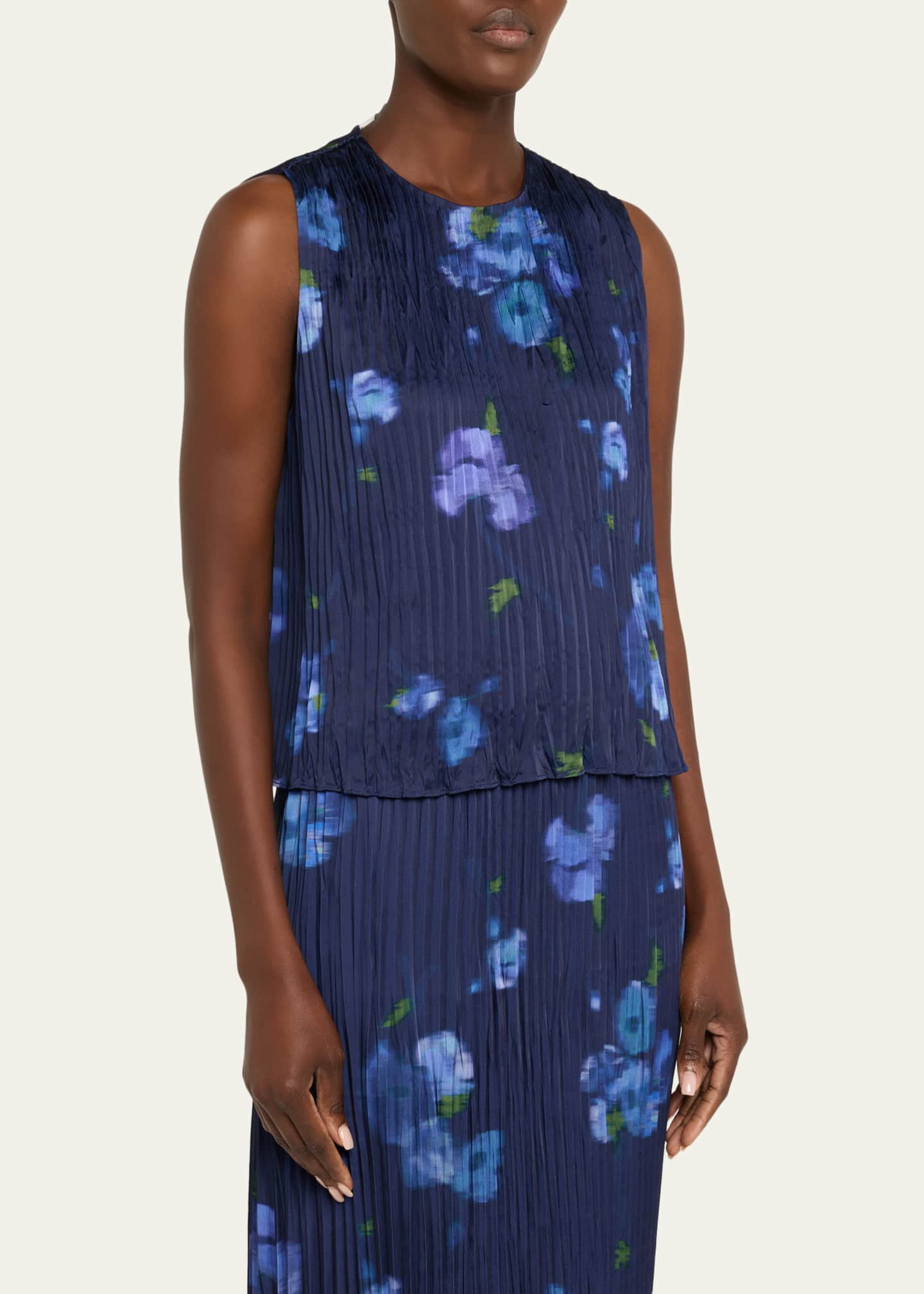 Vince Blurred Poppy Top - Bergdorf Goodman