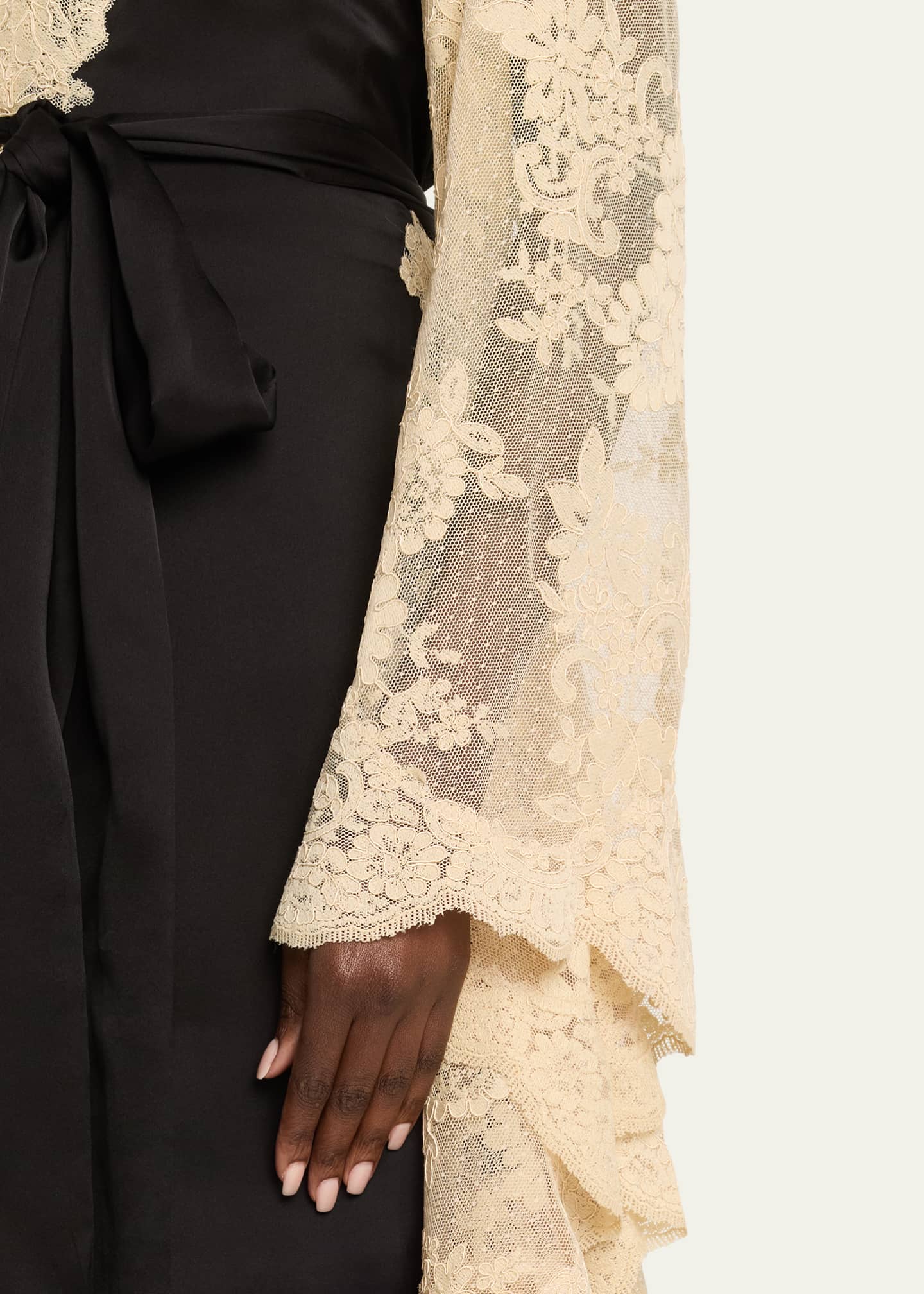 Zimmermann Hypnotic Lace Satin Wrap Dress - Bergdorf Goodman