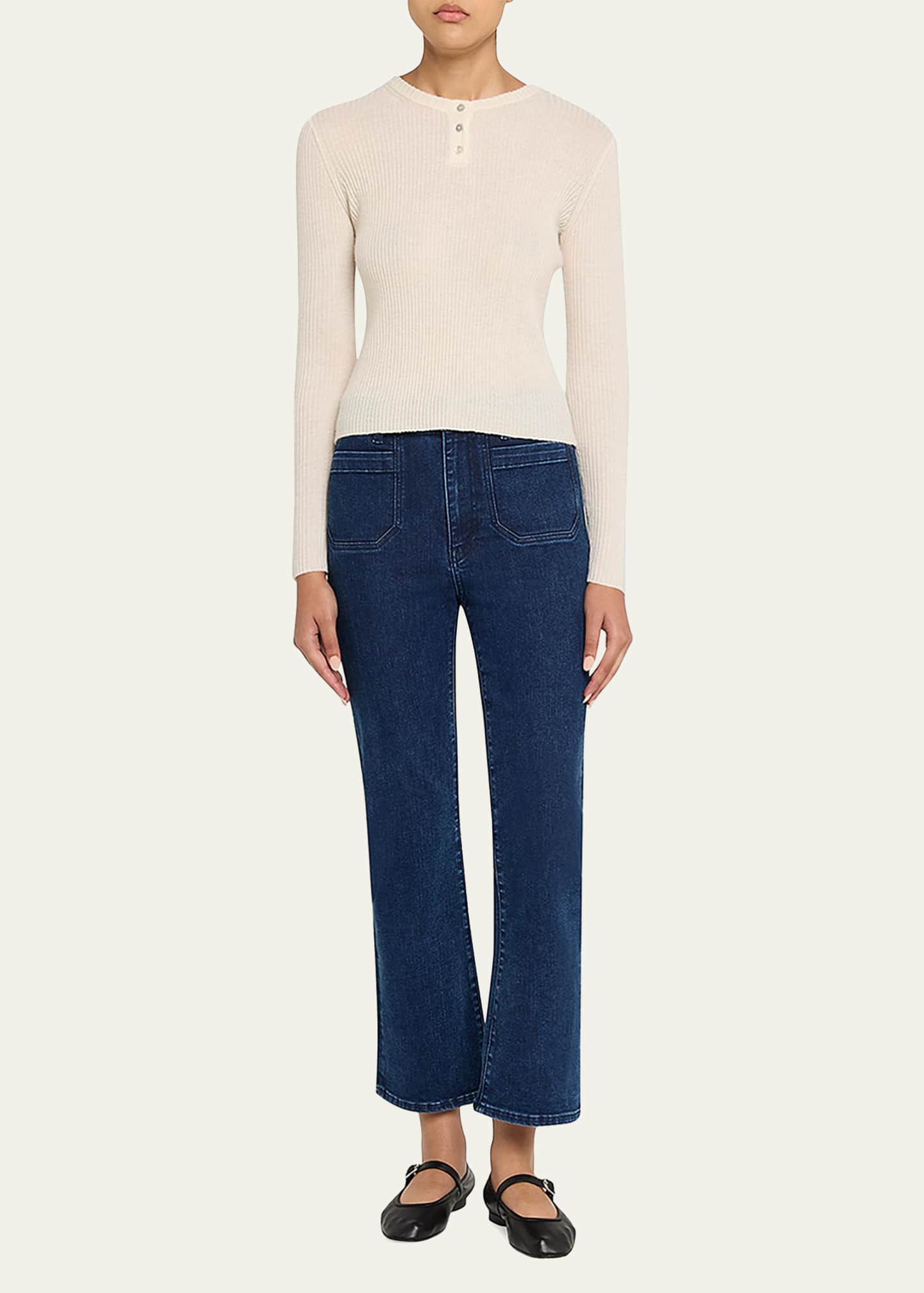 FRAME The Reboot Crop Modernist Pocket Jeans - Bergdorf Goodman