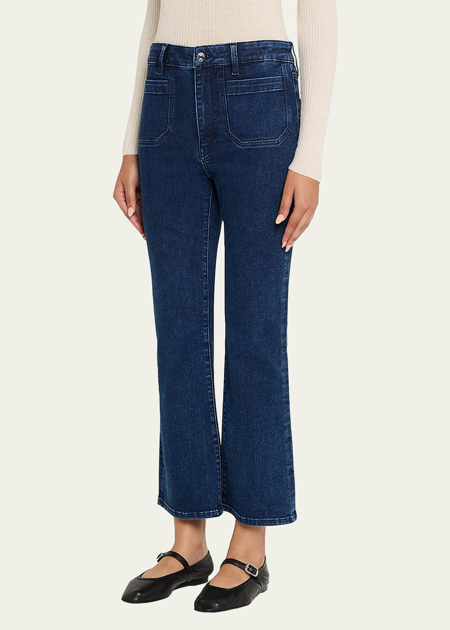 FRAME The Reboot Crop Modernist Pocket Jeans - Bergdorf Goodman
