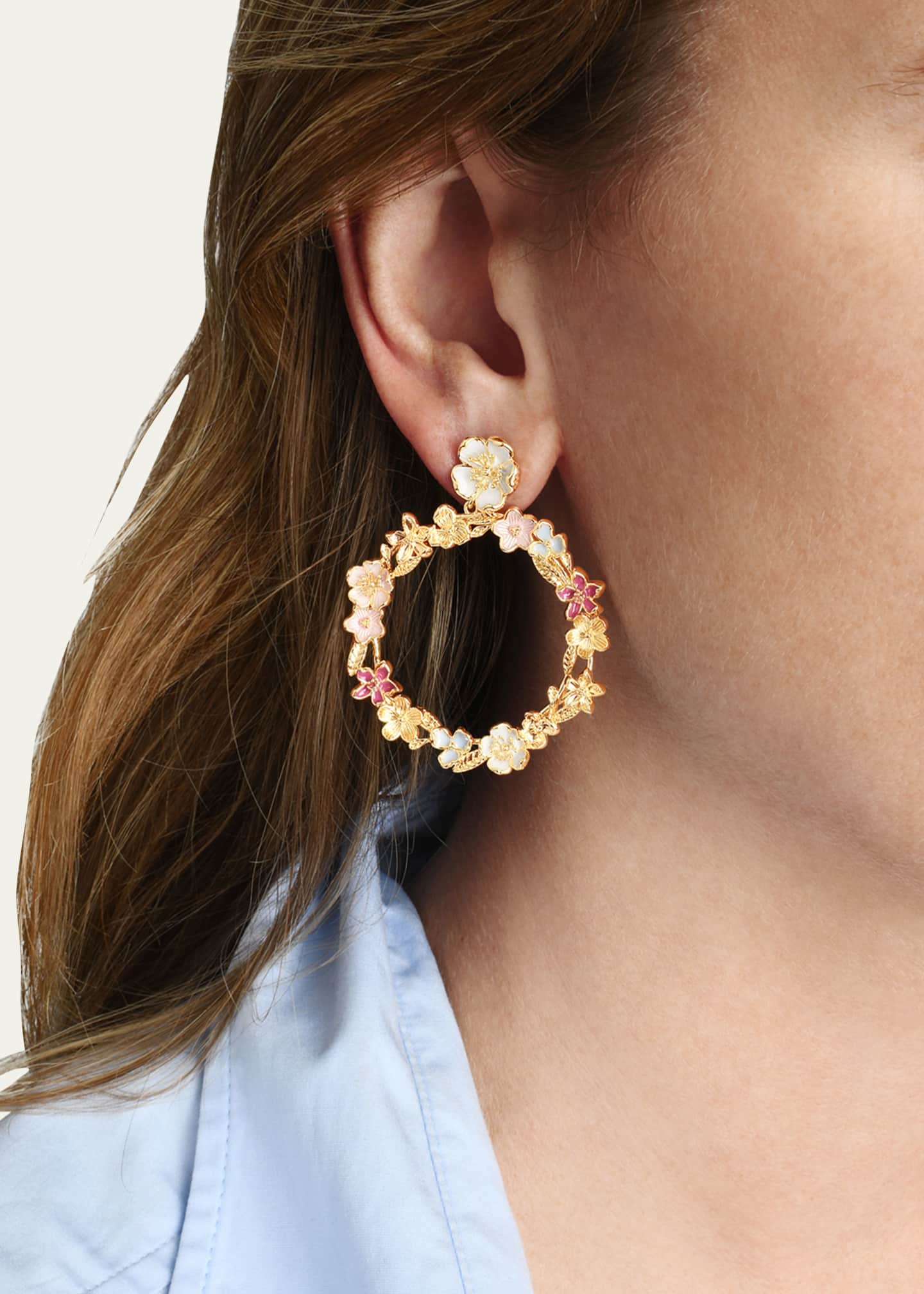 Anabel Aram Jewelry Wildflowers Gathered Hoop Earrings - Bergdorf Goodman
