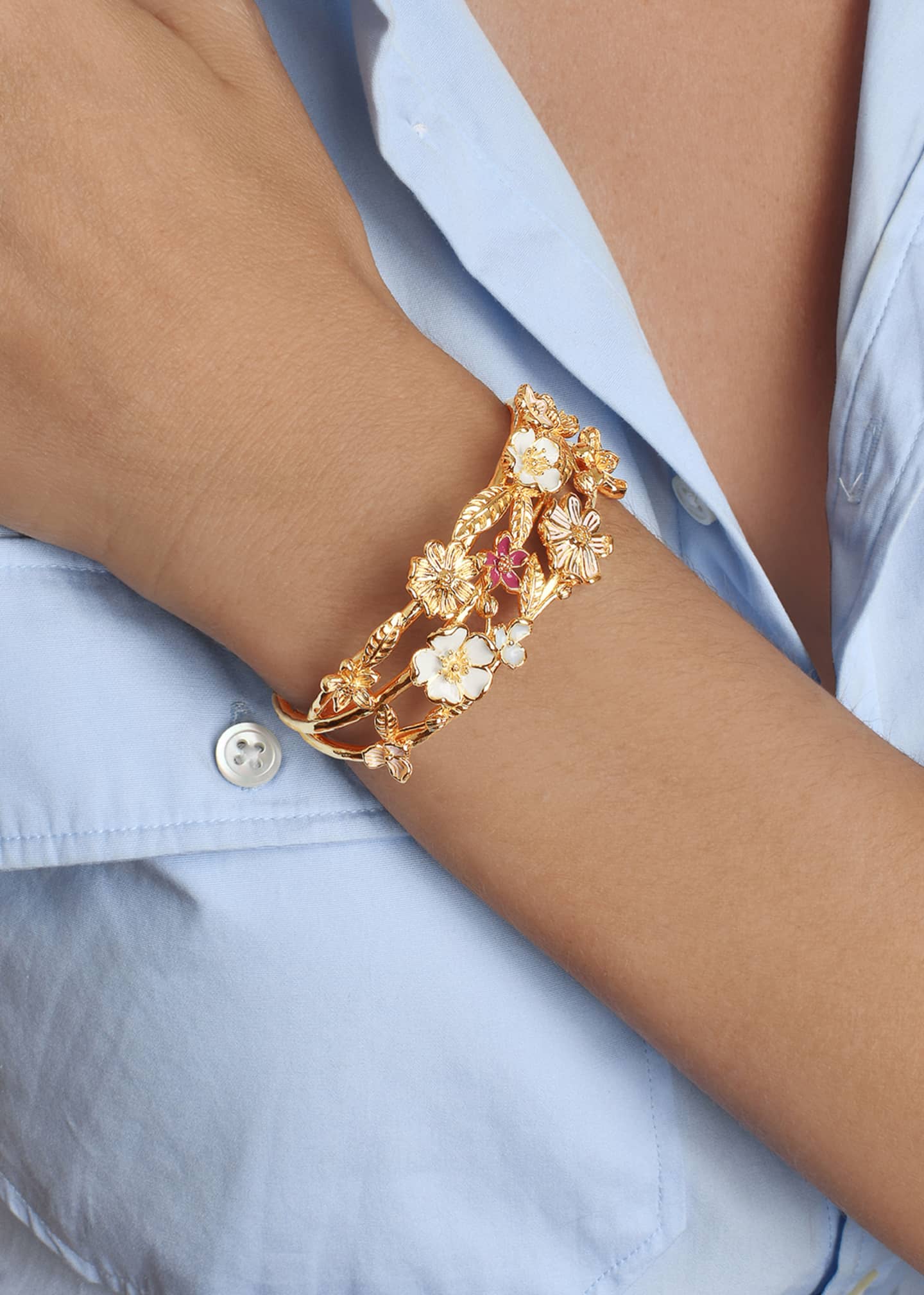 Anabel Aram Jewelry Wildflowers Bangle Bracelet - Bergdorf Goodman