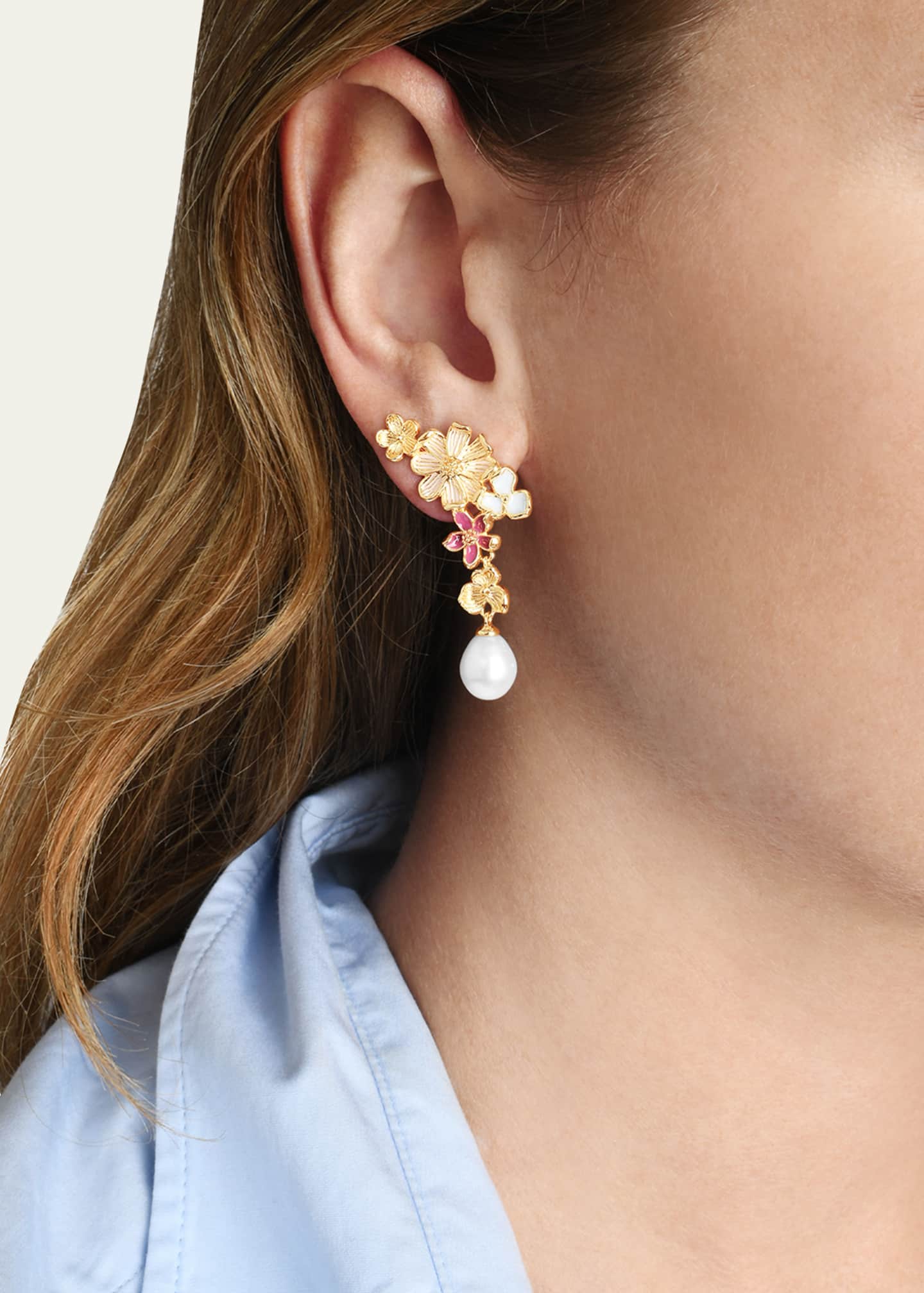 Anabel Aram Jewelry Wildflowers Pearl Drop Earrings - Bergdorf Goodman