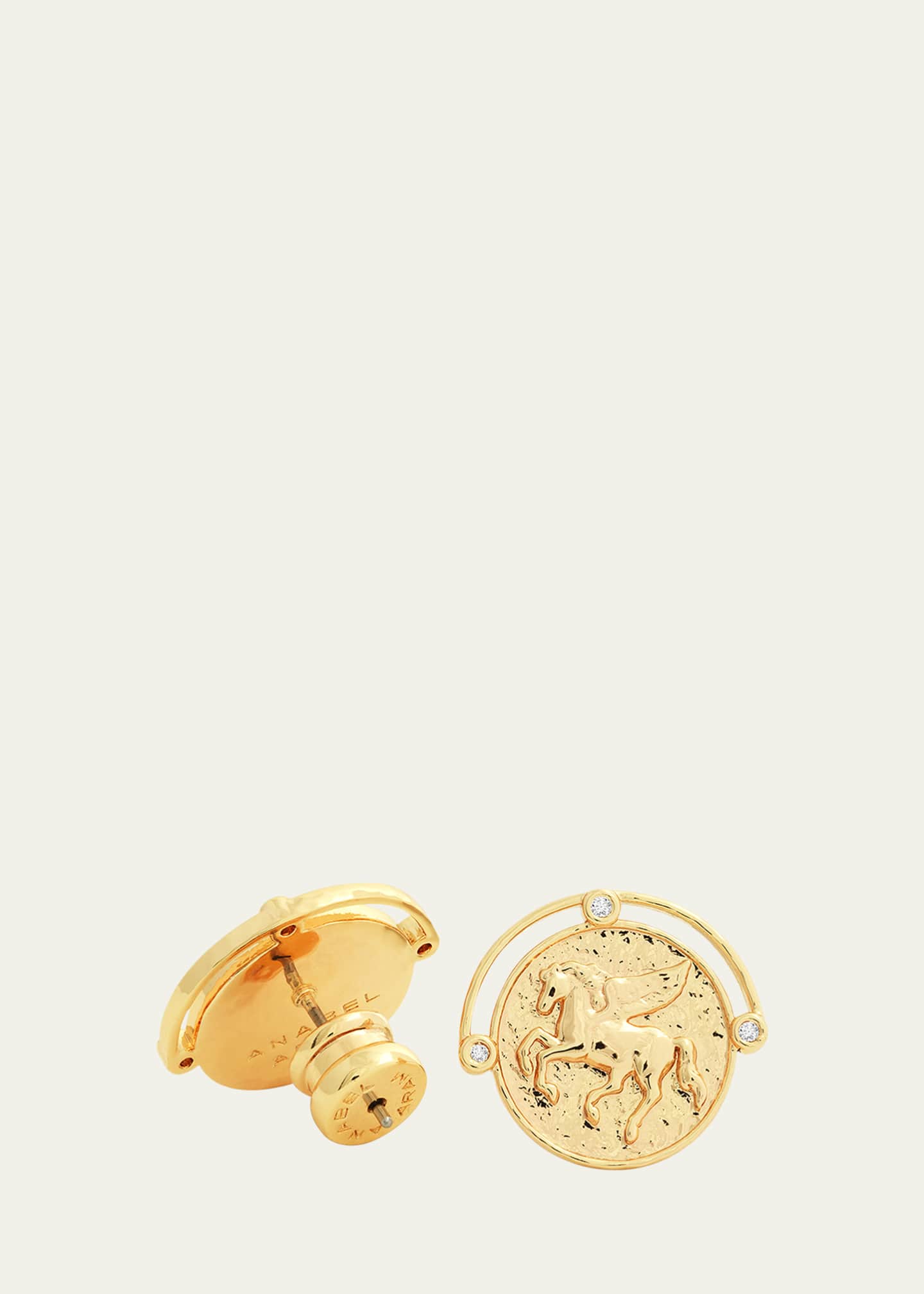Anabel Aram Jewelry Pegasus Coin Stud Earrings - Bergdorf Goodman