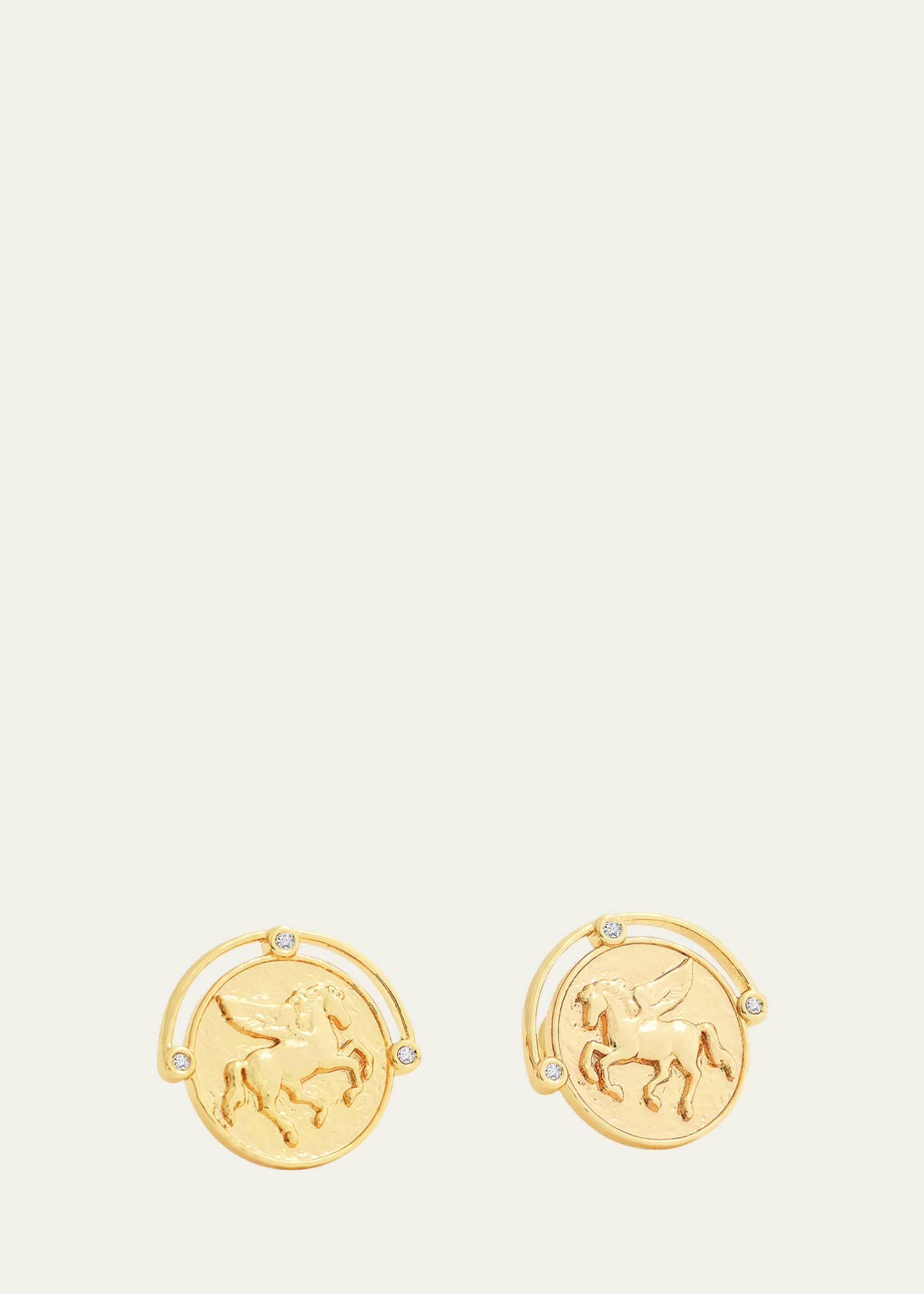 Anabel Aram Jewelry Pegasus Coin Stud Earrings - Bergdorf Goodman