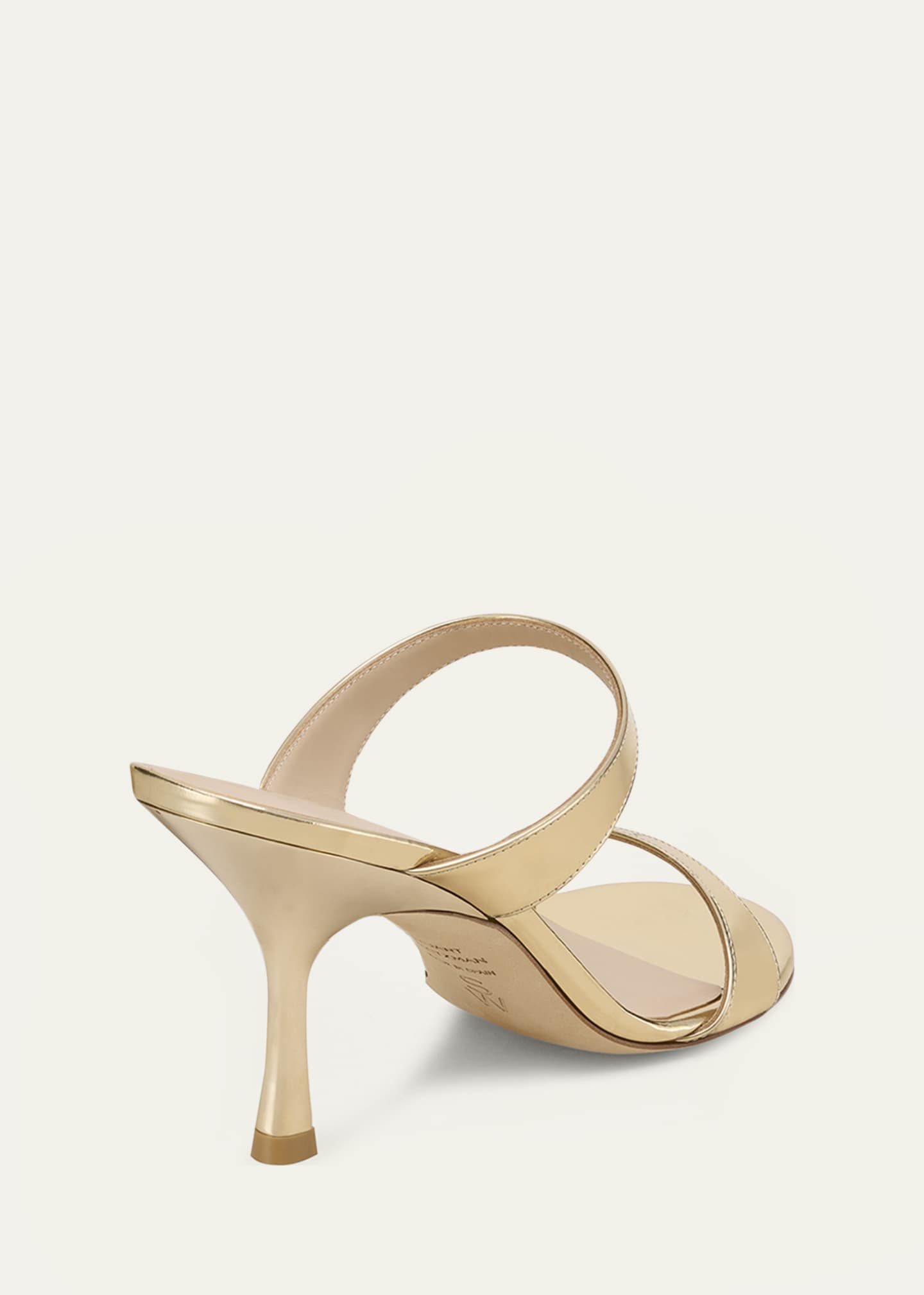 Stuart Weitzman Nudist Metallic Leather Slide Sandals - Bergdorf Goodman