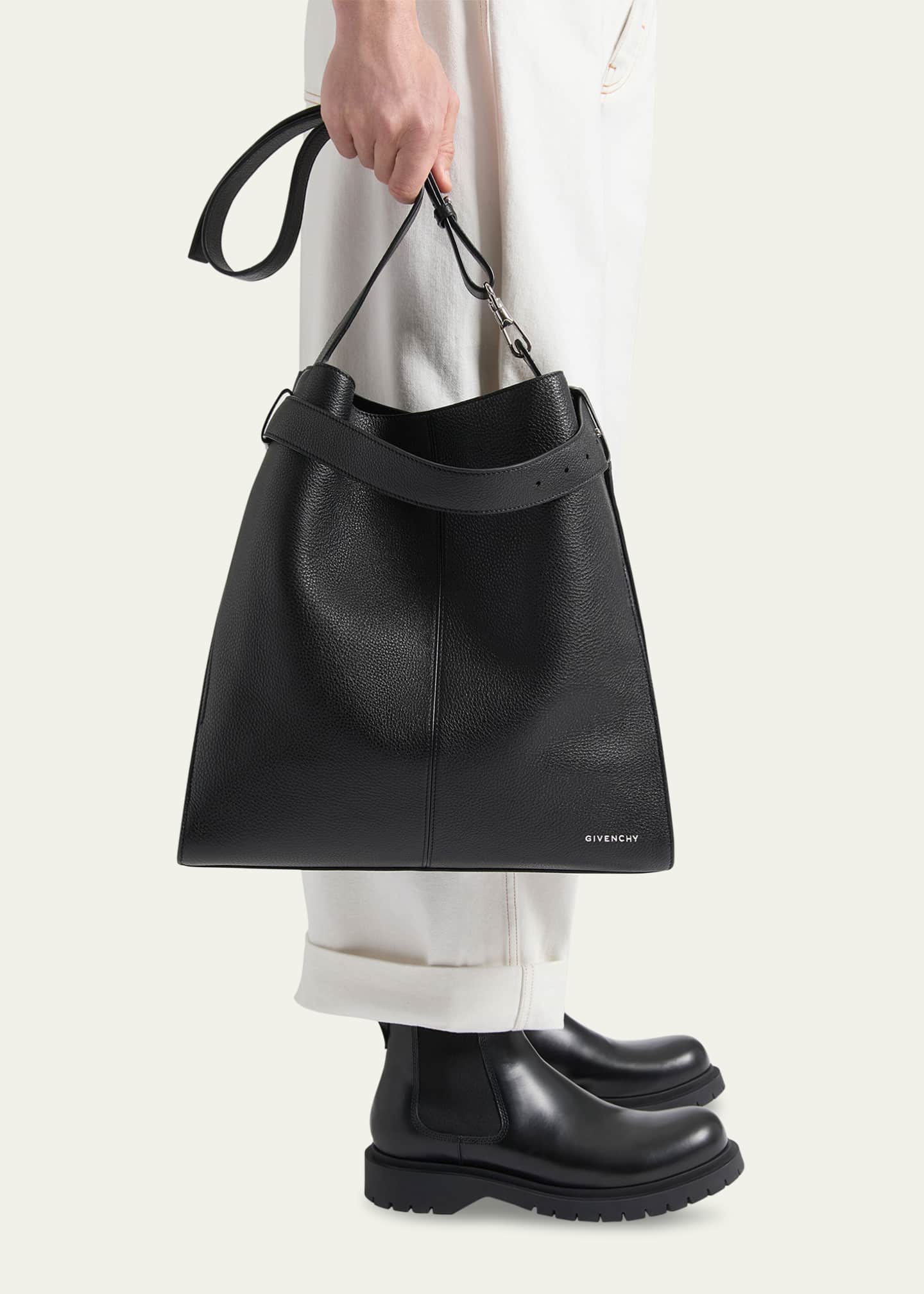 Givenchy Men's Medium Belted Grained Leather Shoulder Bag - Bergdorf ...
