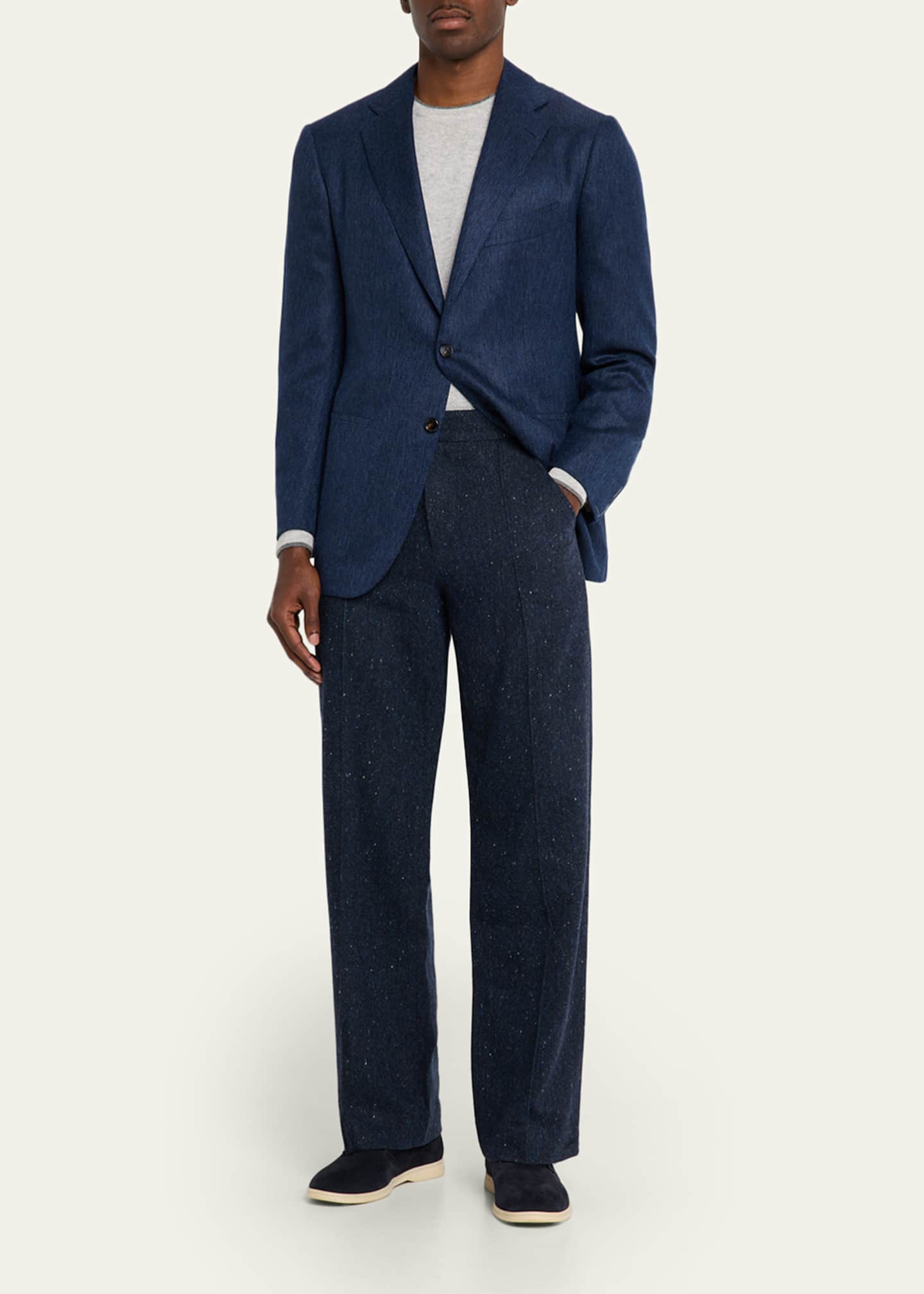 Cesare Attolini Men's Textured Cashmere Jacket - Bergdorf Goodman
