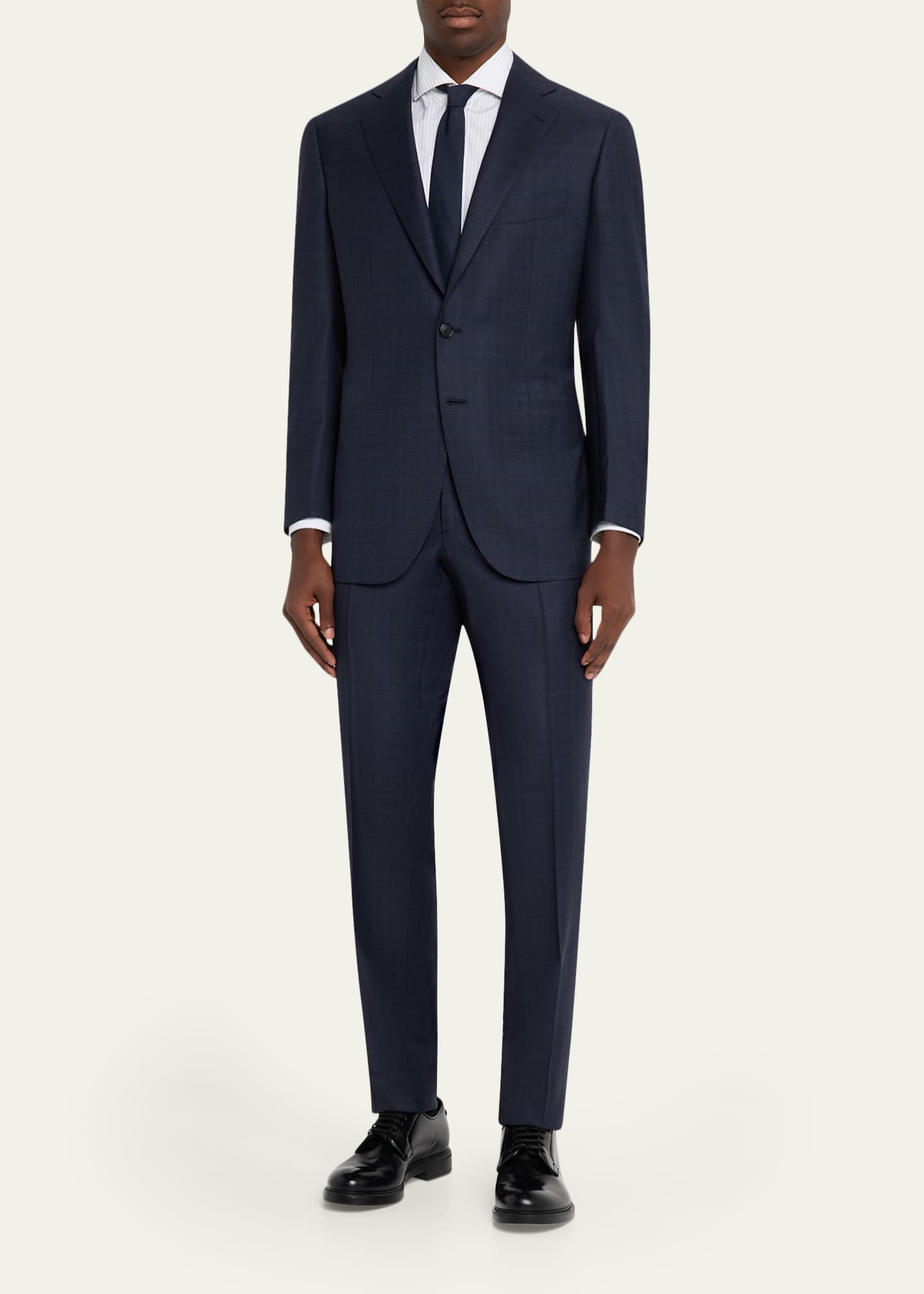 Cesare Attolini Men's Wool Chevron 130 Two-Piece Suit - Bergdorf Goodman
