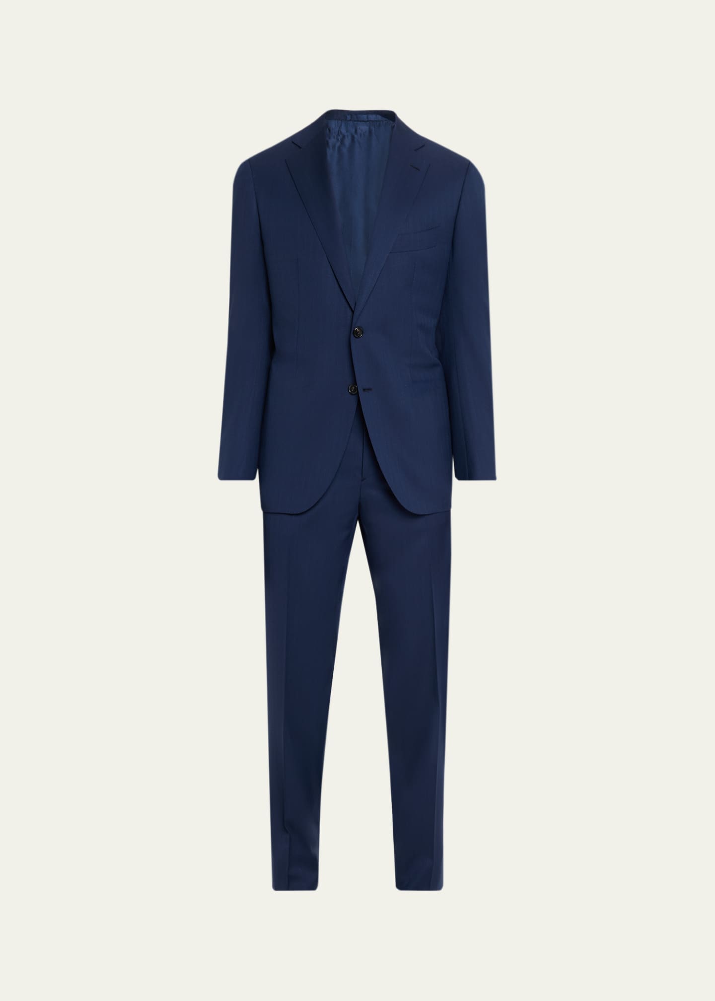 Cesare Attolini Men's Wool Chevron 130 Two-Piece Suit - Bergdorf Goodman