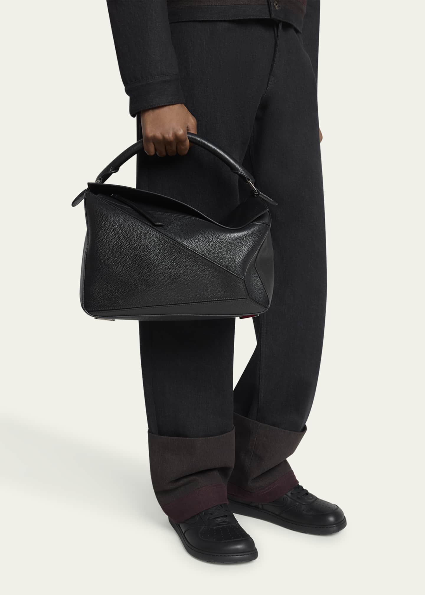 Loewe Men's Large Leather Puzzle Crossbody Bag - Bergdorf Goodman