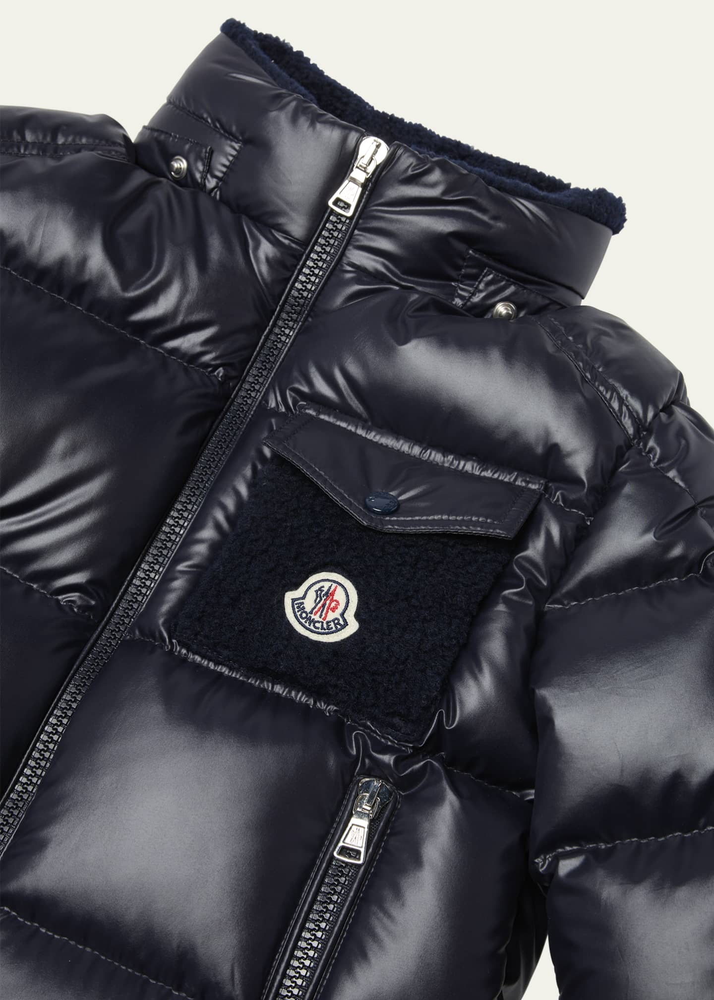 Moncler Boy's Yule Hooded Down Jacket, Size 12-14 - Bergdorf Goodman