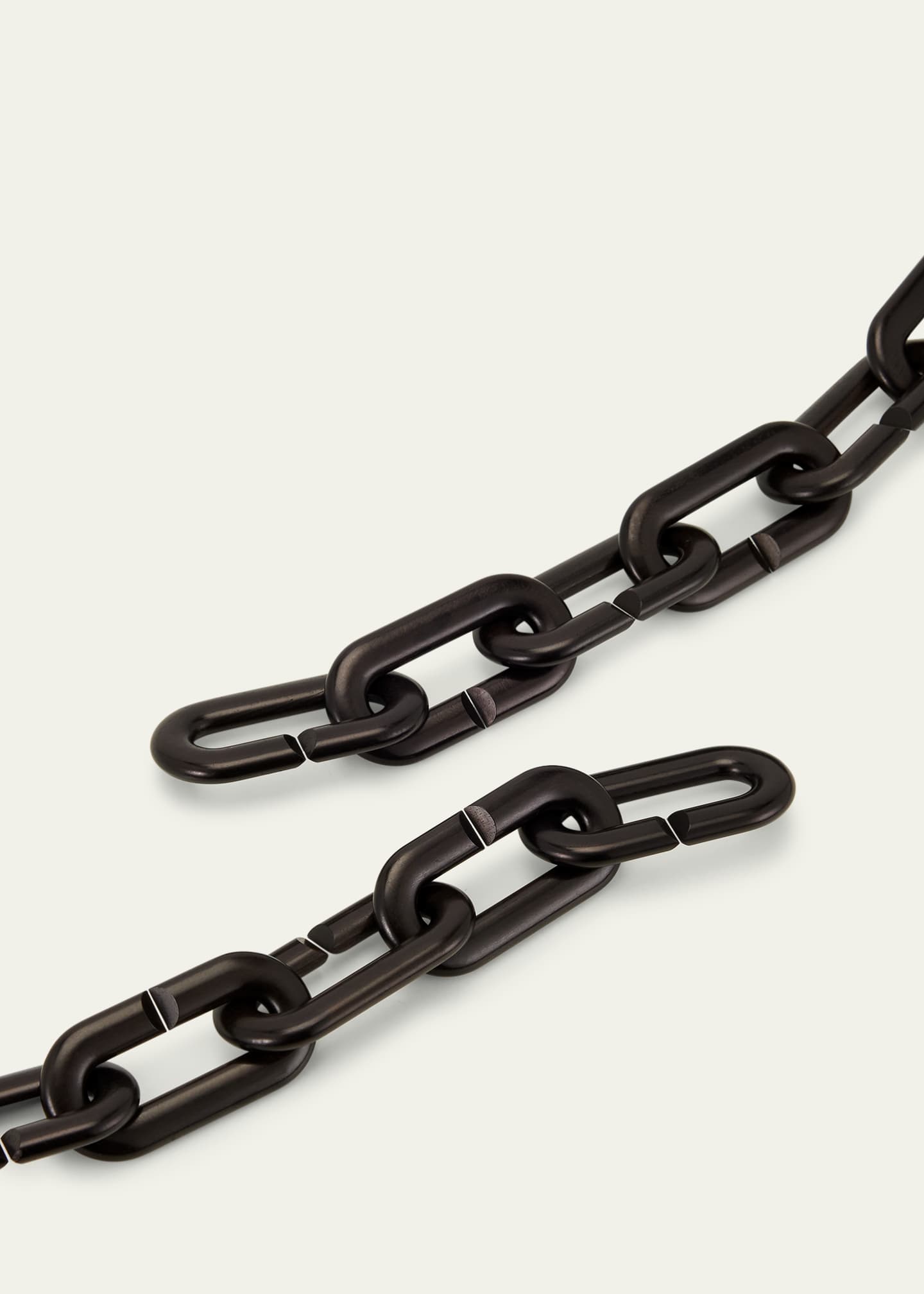 Vhernier Mon Jeu Maxi Long Necklace with 18K Rose Gold and Ebony Links ...