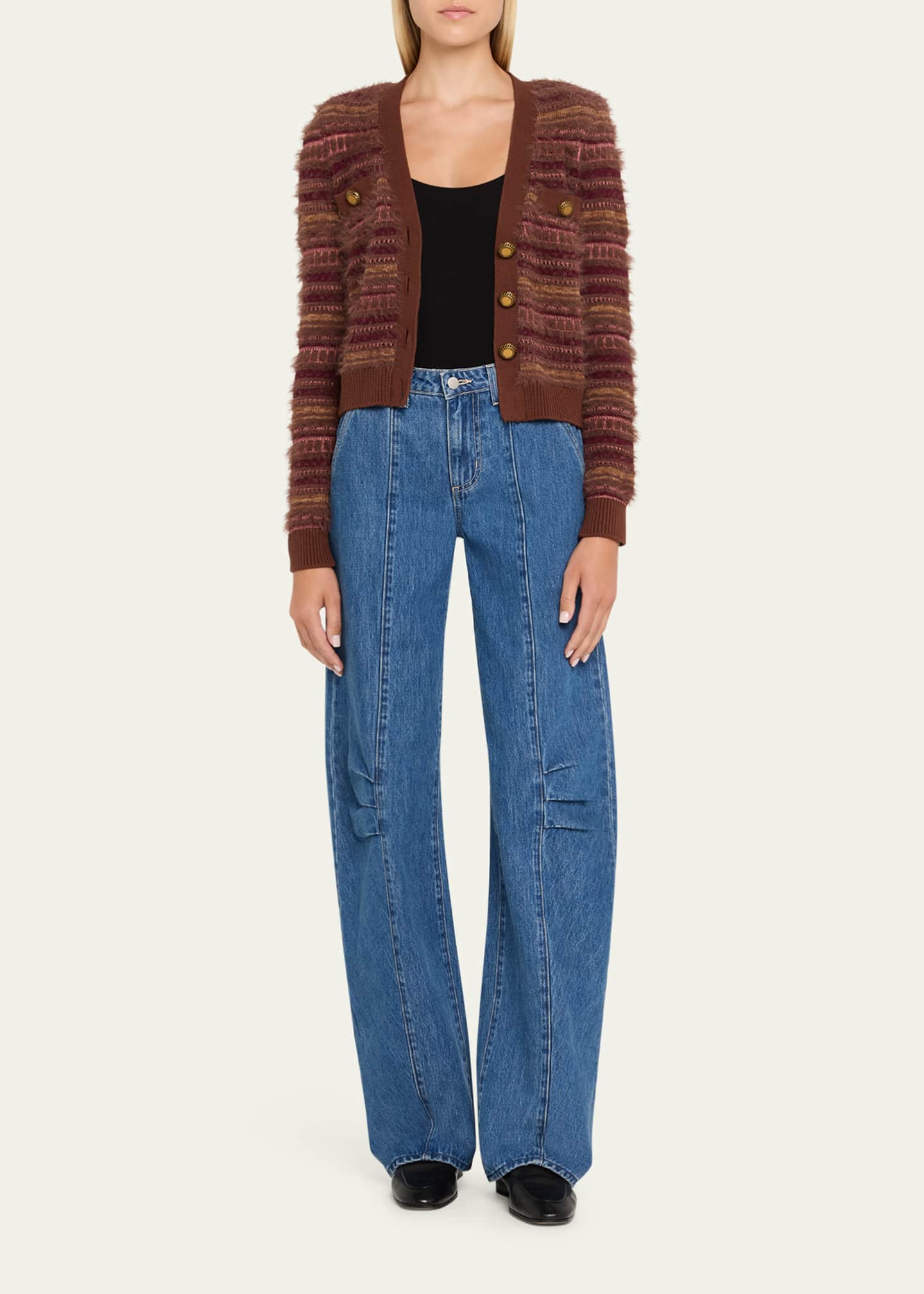 L'Agence Zara High-Rise Rodeo Barrel Jeans - Bergdorf Goodman