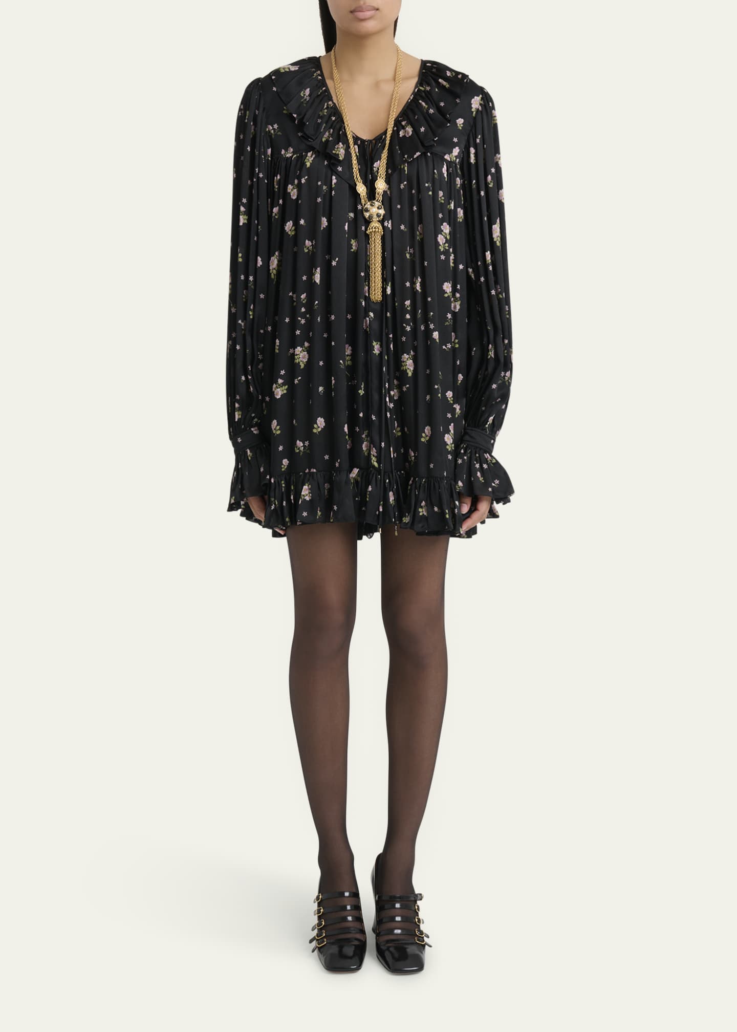 Chloe Liberty Print Silk Charmeuse Mini Dress - Bergdorf Goodman