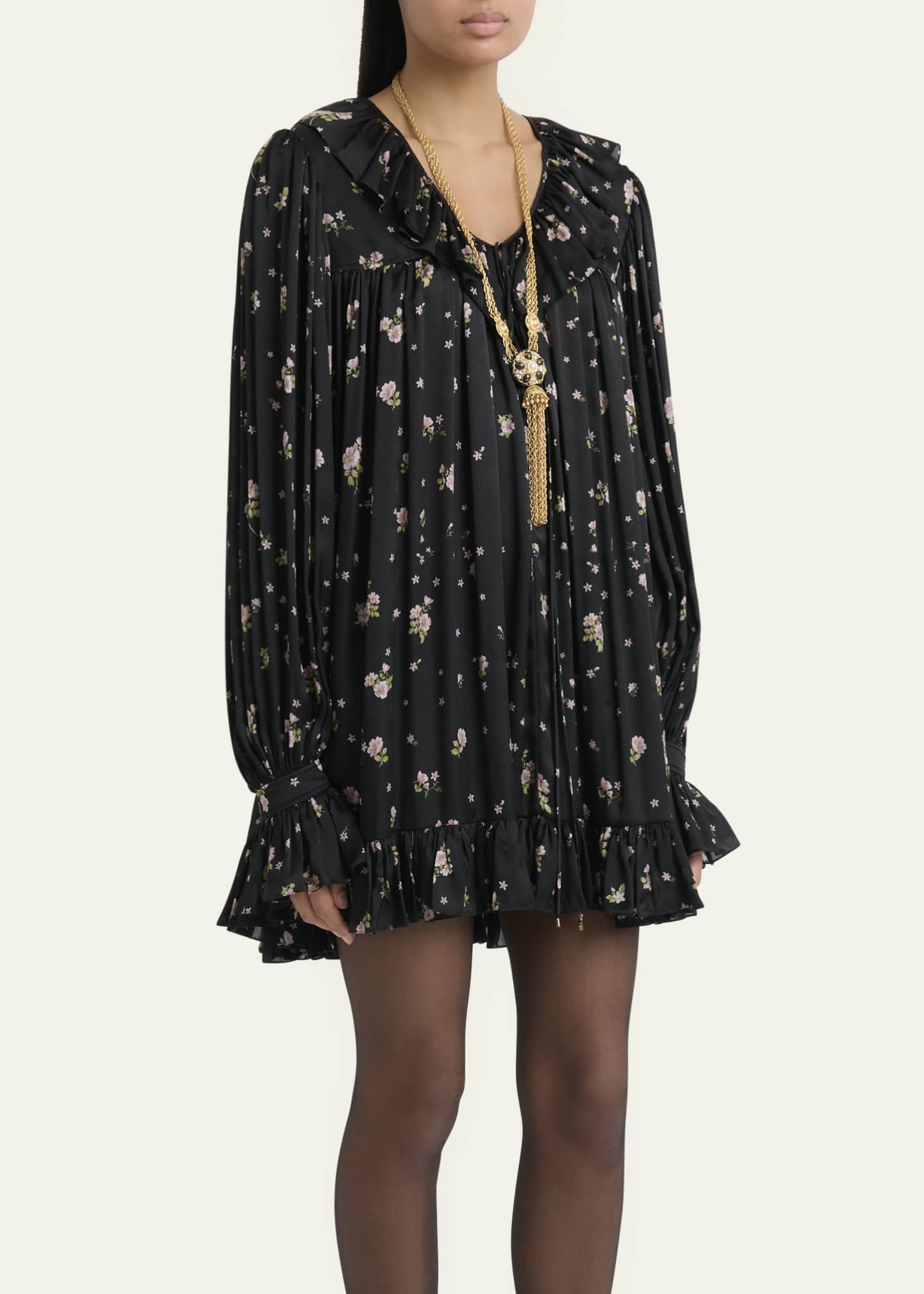 Chloe Liberty Print Silk Charmeuse Mini Dress - Bergdorf Goodman
