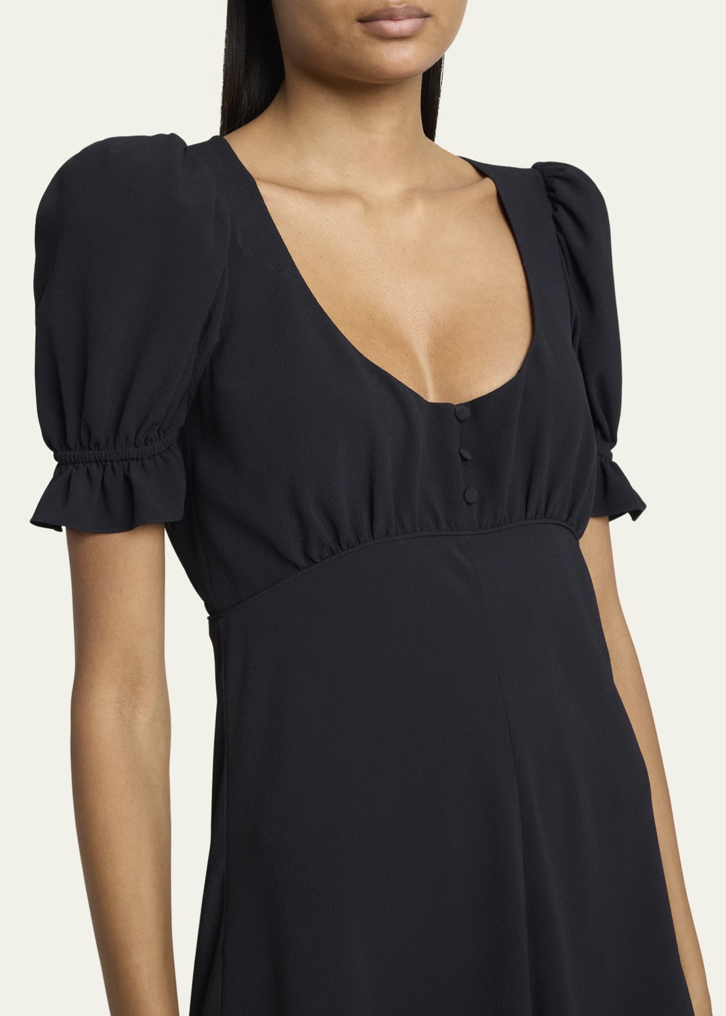 Chloe Empire-Waist Puff-Sleeve Ankle Dress - Bergdorf Goodman