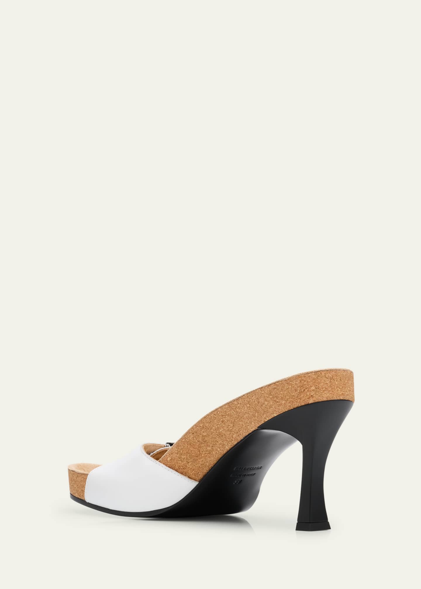 Balenciaga x Scholl Leather Mule Sandals - Bergdorf Goodman