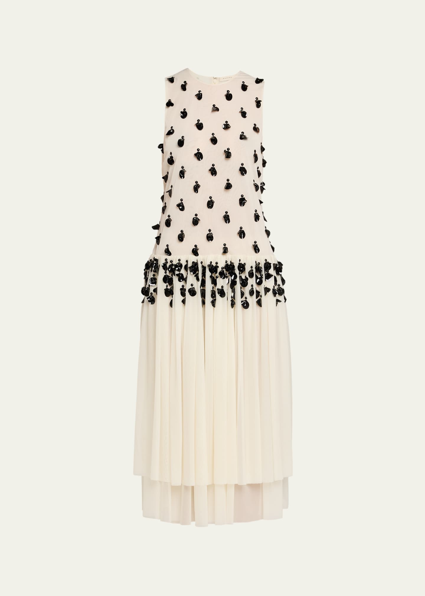 Diotima Embellished Sleeveless Tiered Midi Dress - Bergdorf Goodman