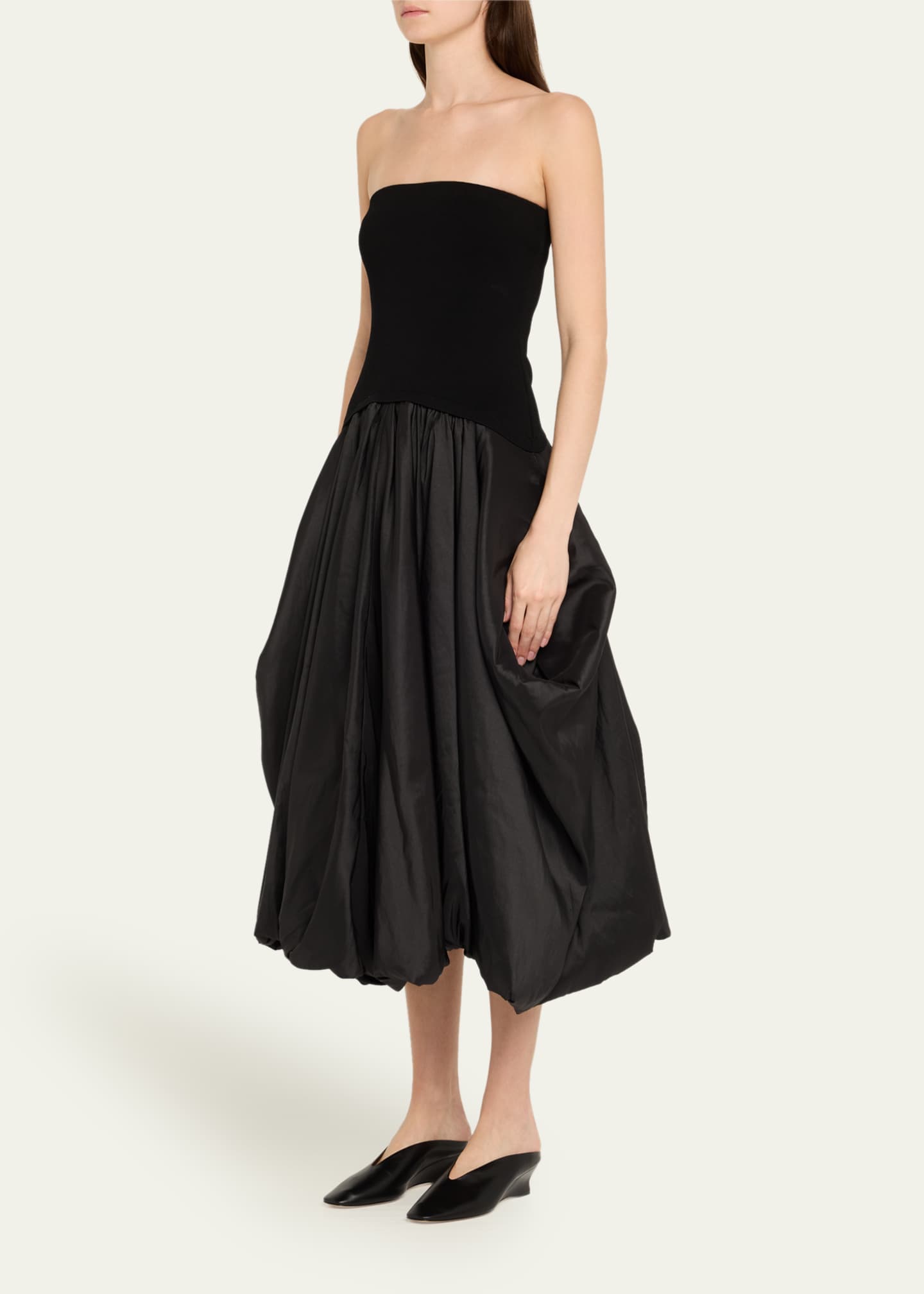 SIMKHAI Izzy Strapless Midi Bubble Dress - Bergdorf Goodman