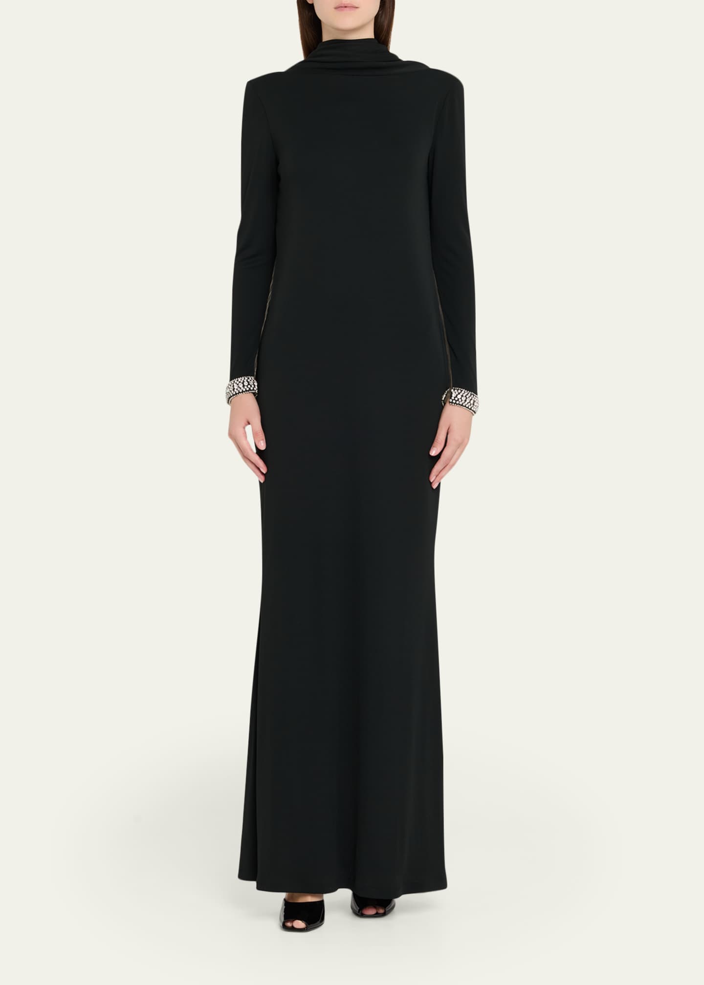 Stephane Rolland Paris Magic Moonlight Long-Sleeve Cowl Backless Gown ...