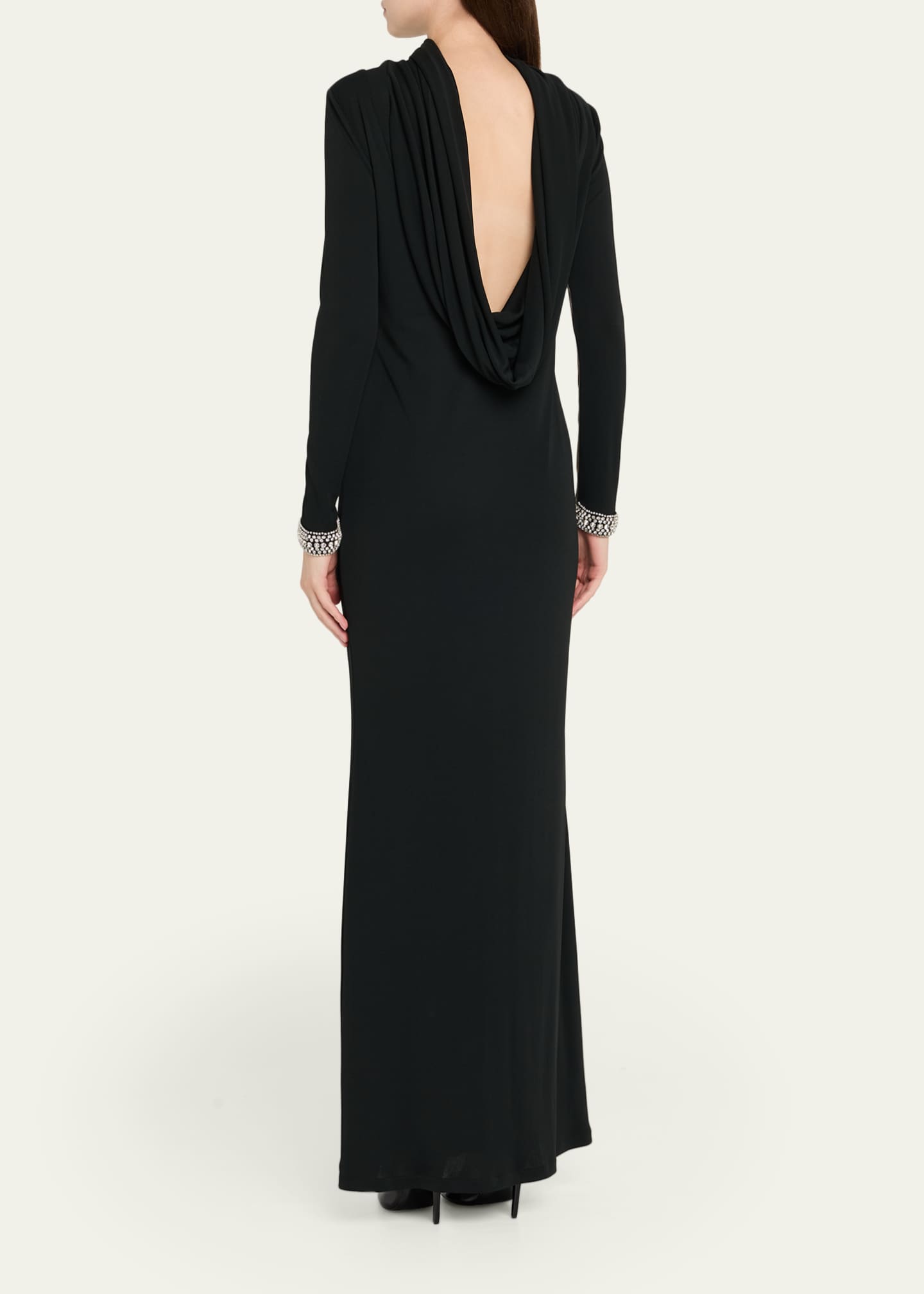 Stephane Rolland Paris Magic Moonlight Long-Sleeve Cowl Backless Gown ...