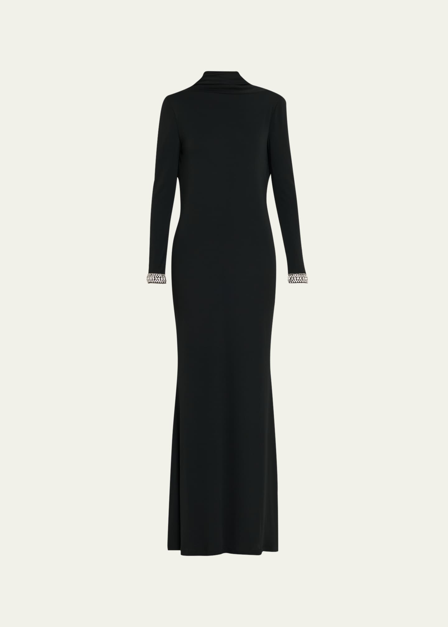 Stephane Rolland Paris Magic Moonlight Long-Sleeve Cowl Backless Gown ...