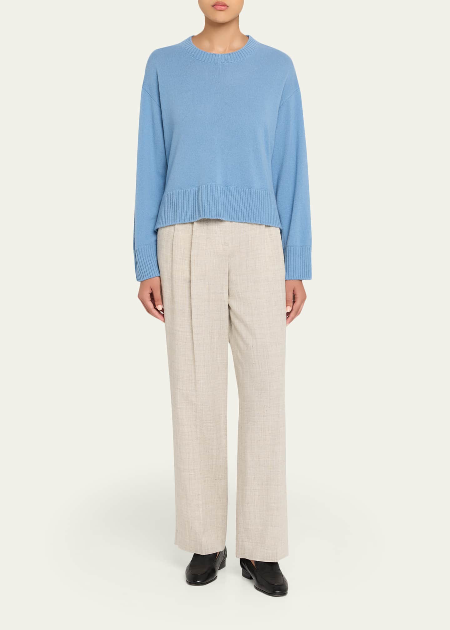 Officine Generale Nicky Crewneck Cashmere-Blend Sweater - Bergdorf Goodman