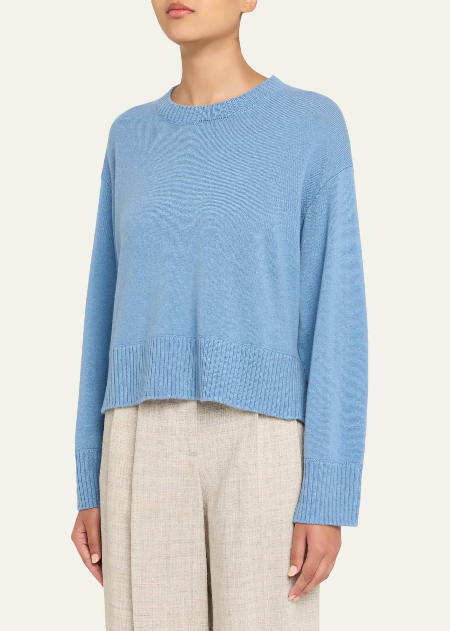 Officine Generale Nicky Crewneck Cashmere-Blend Sweater - Bergdorf Goodman