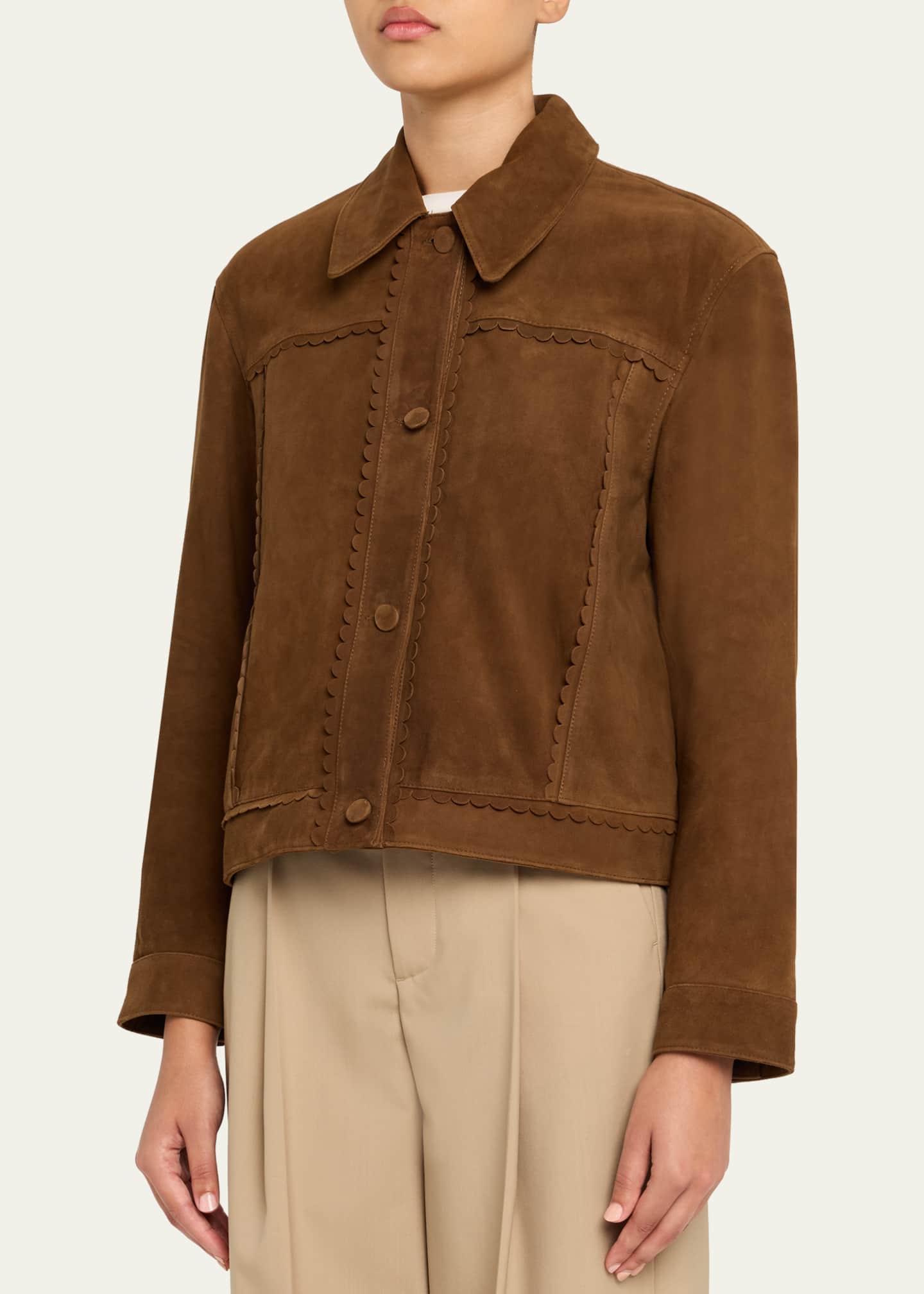 Officine Generale Dewi Deco Goat Suede Jacket - Bergdorf Goodman