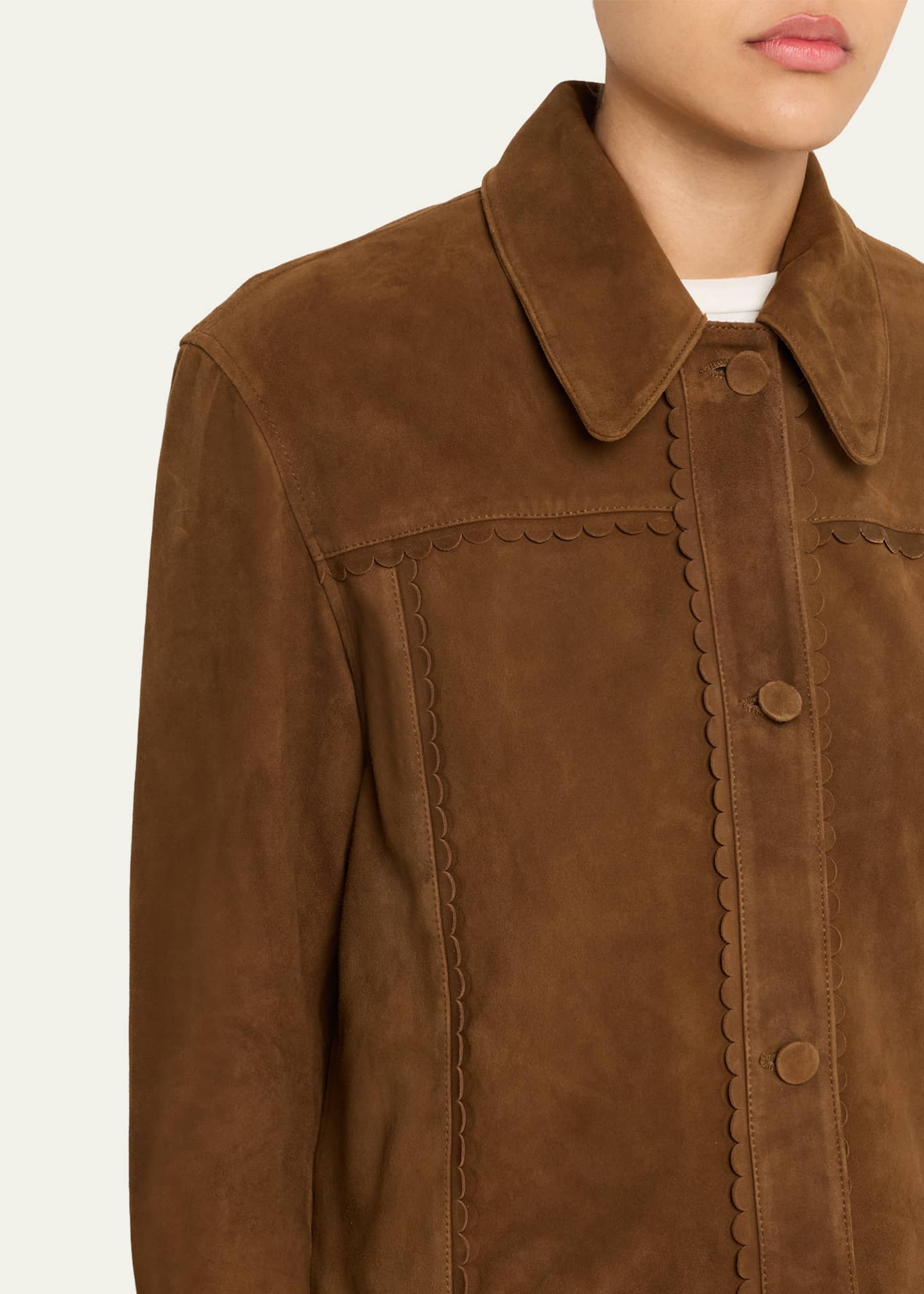 Officine Generale Dewi Deco Goat Suede Jacket - Bergdorf Goodman