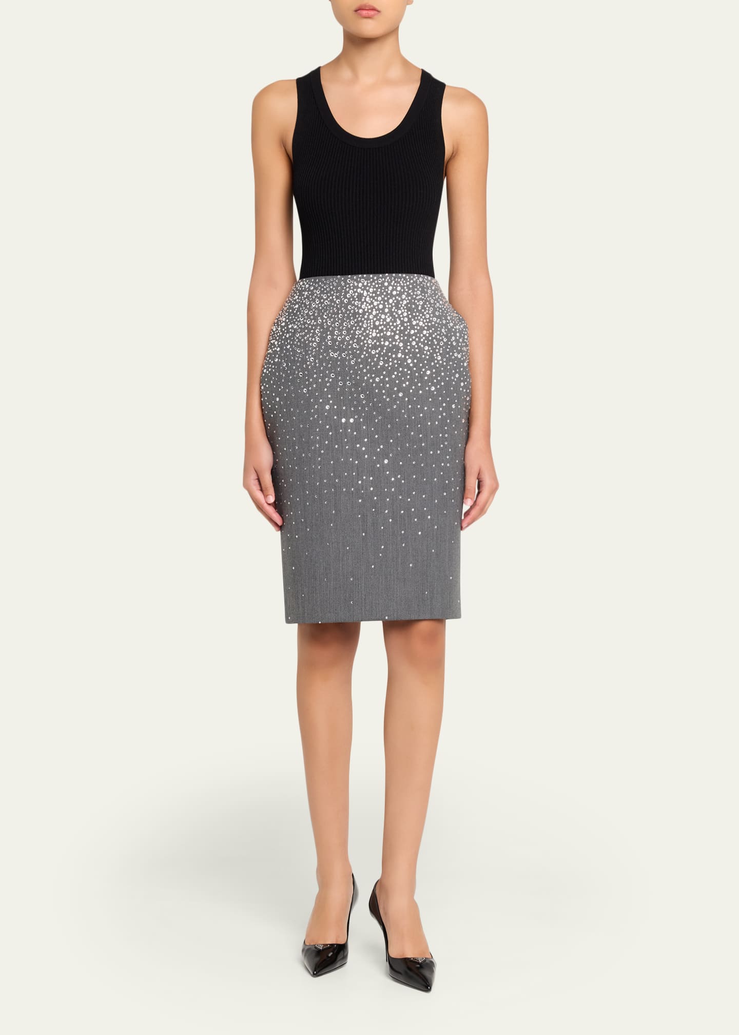 Alex Perry Crystal Suiting Pencil Skirt - Bergdorf Goodman