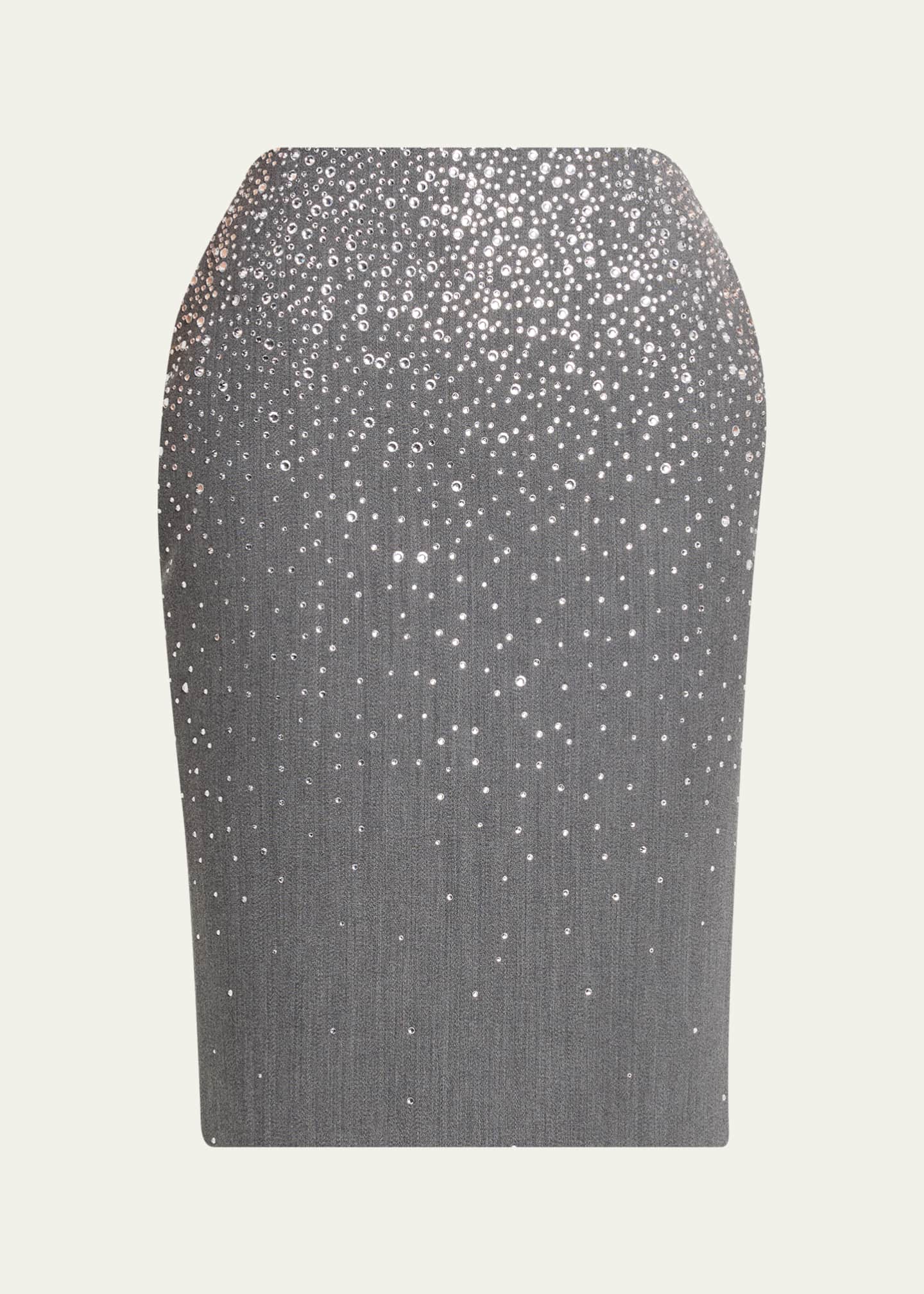 Alex Perry Crystal Suiting Pencil Skirt - Bergdorf Goodman