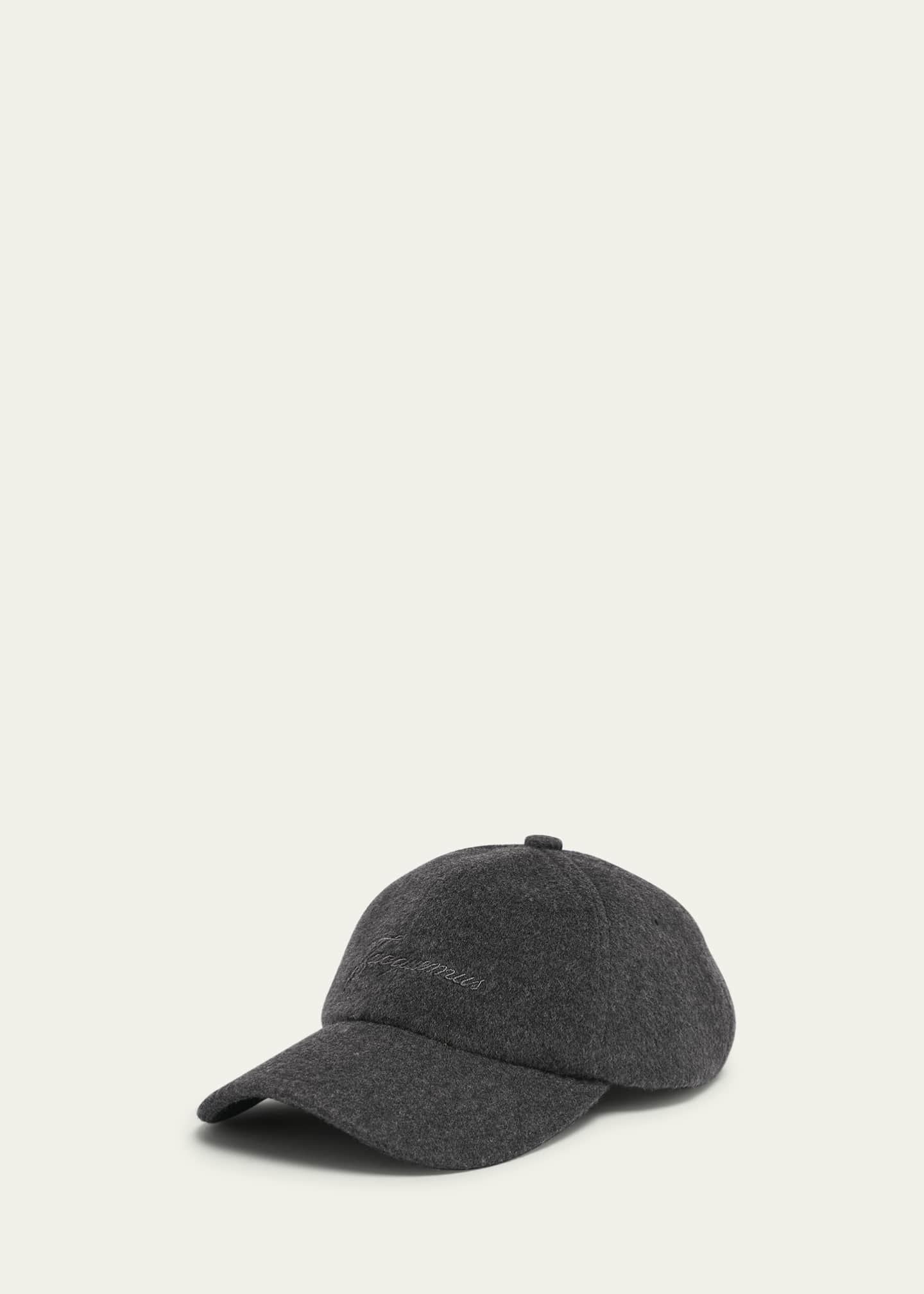 Jacquemus Men's Wool Logo Baseball Cap - Bergdorf Goodman