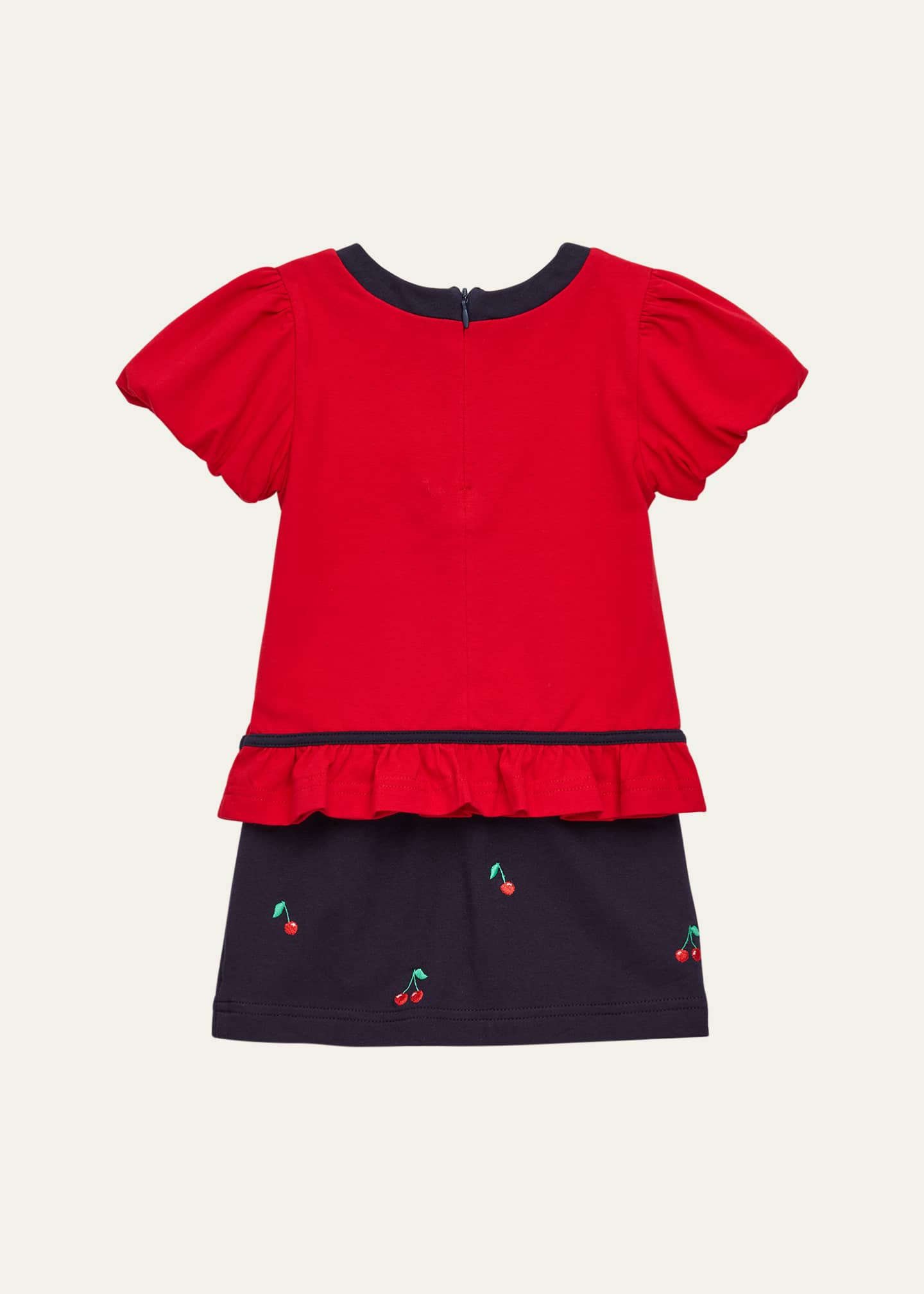 Florence Eiseman Girl's 2-Piece Embroidered Cherry Bubble-Sleeve Top ...