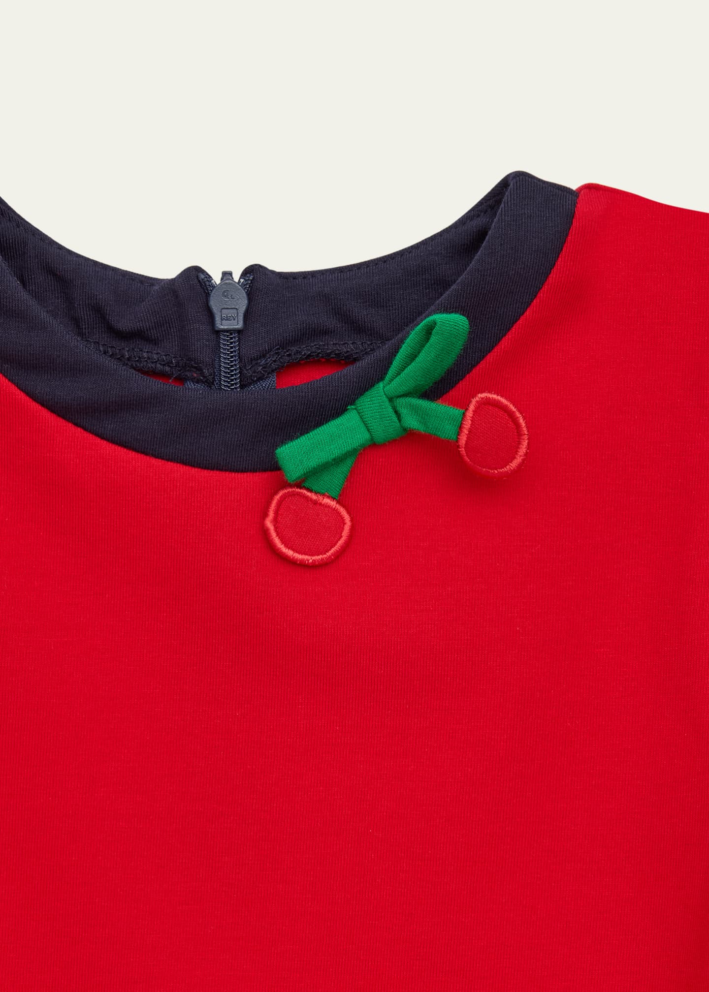 Florence Eiseman Girl's 2-Piece Embroidered Cherry Bubble-Sleeve Top ...