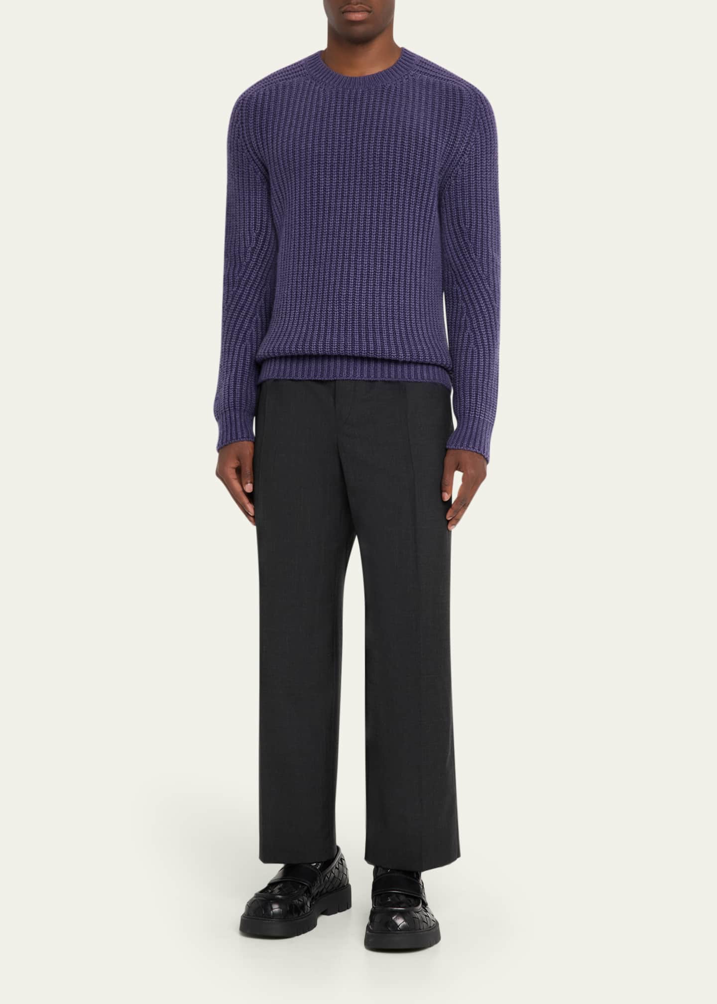 Iris Von Arnim Men's Arlington Stonewashed Cashmere Rib Crewneck ...