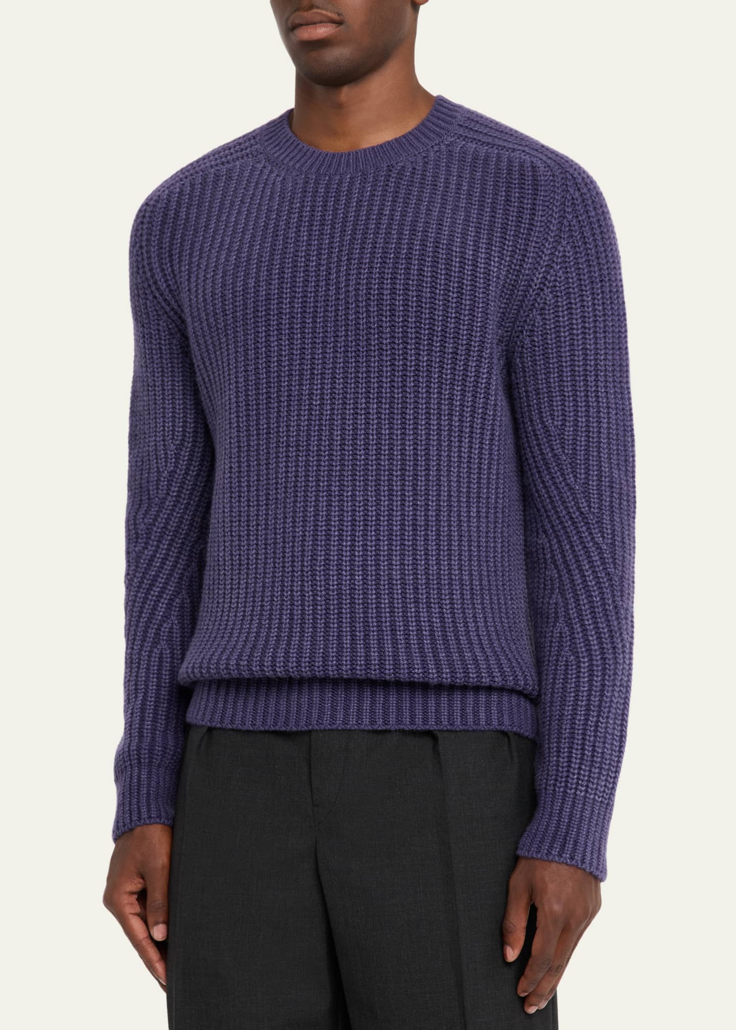Iris Von Arnim Men's Arlington Stonewashed Cashmere Rib Crewneck ...