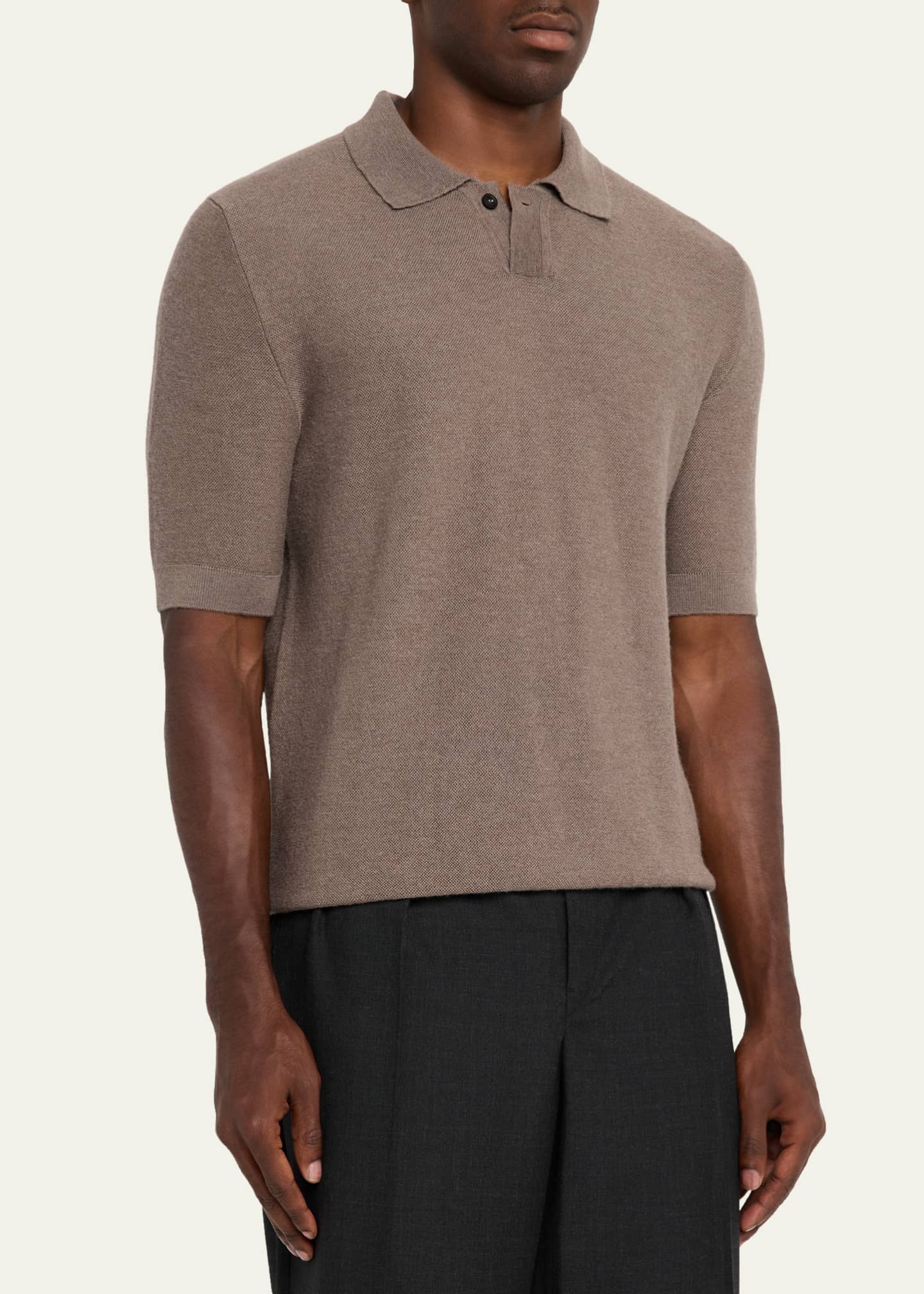Iris Von Arnim Men's Prinston Short-Sleeve Cashmere Polo - Bergdorf Goodman