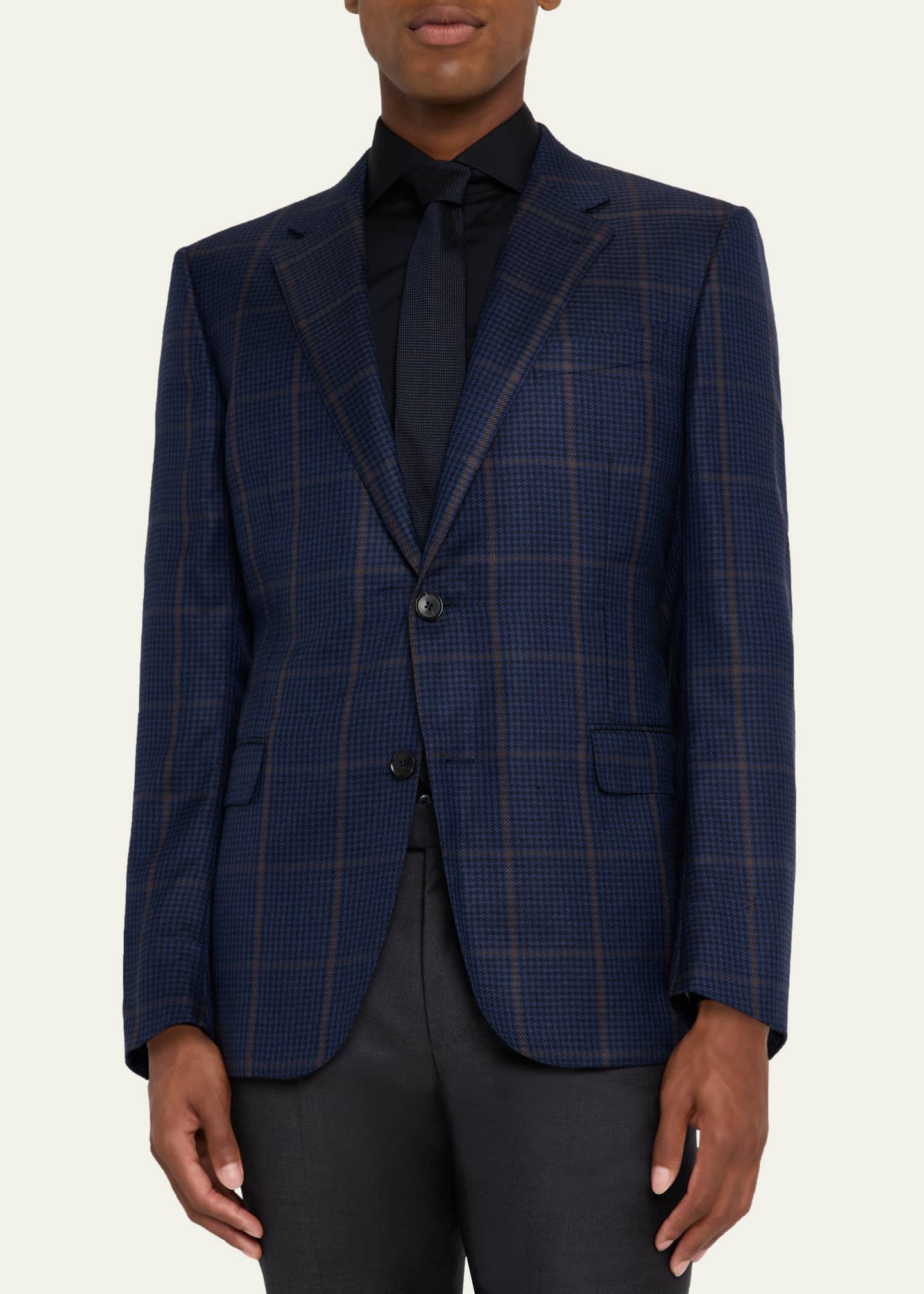 ZEGNA Men's Cashmere and Silk Houndstooth Check Sport Coat - Bergdorf ...