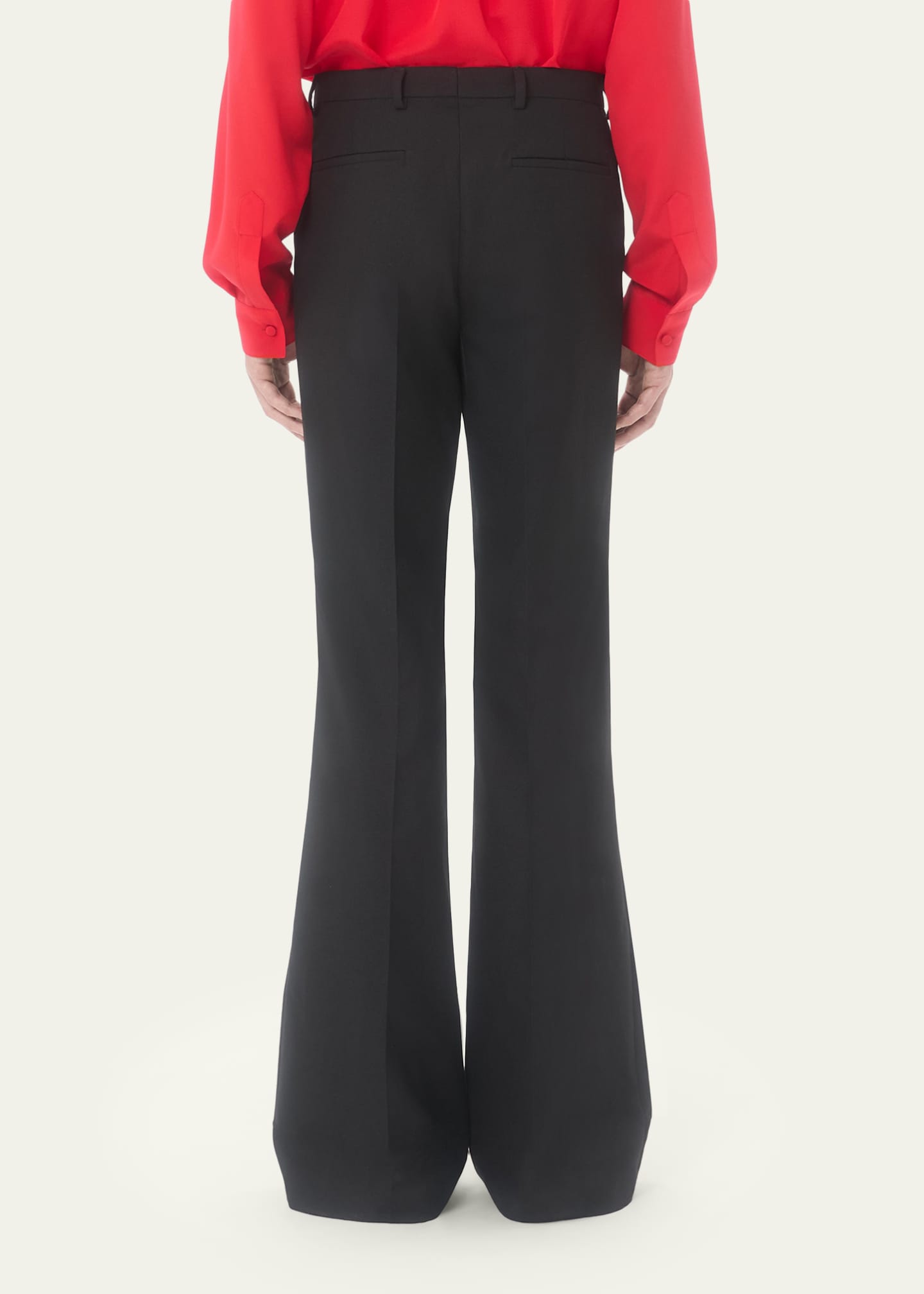 Valentino Garavani Men's Wide Leg Flared Flat-Front Pants - Bergdorf ...
