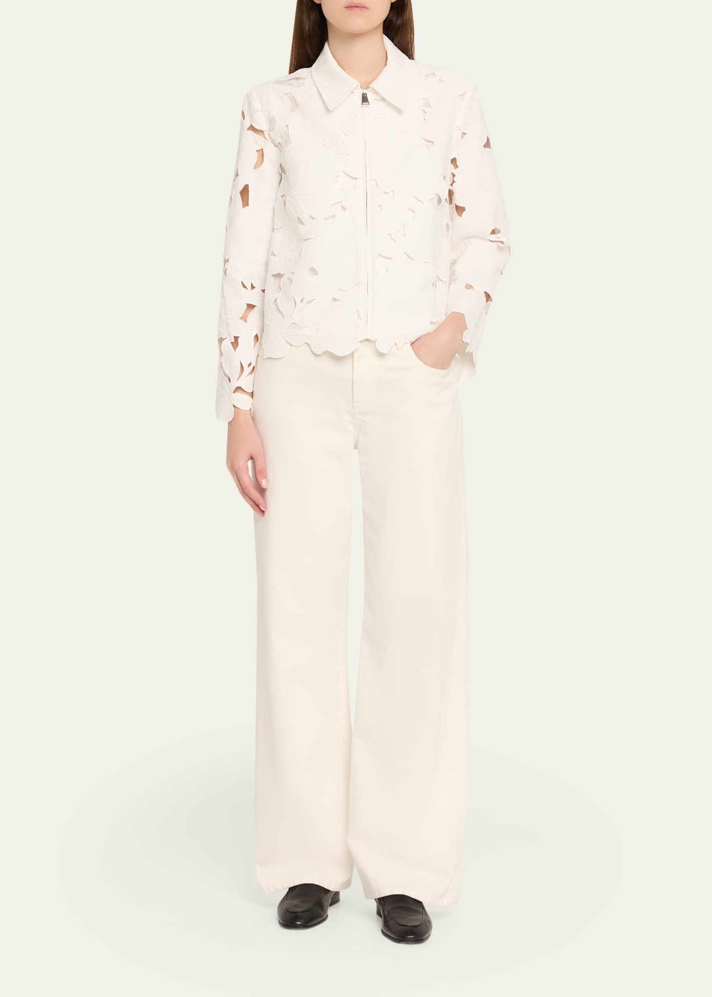 SIMKHAI Quinn Floral Cut-Out Jacket - Bergdorf Goodman