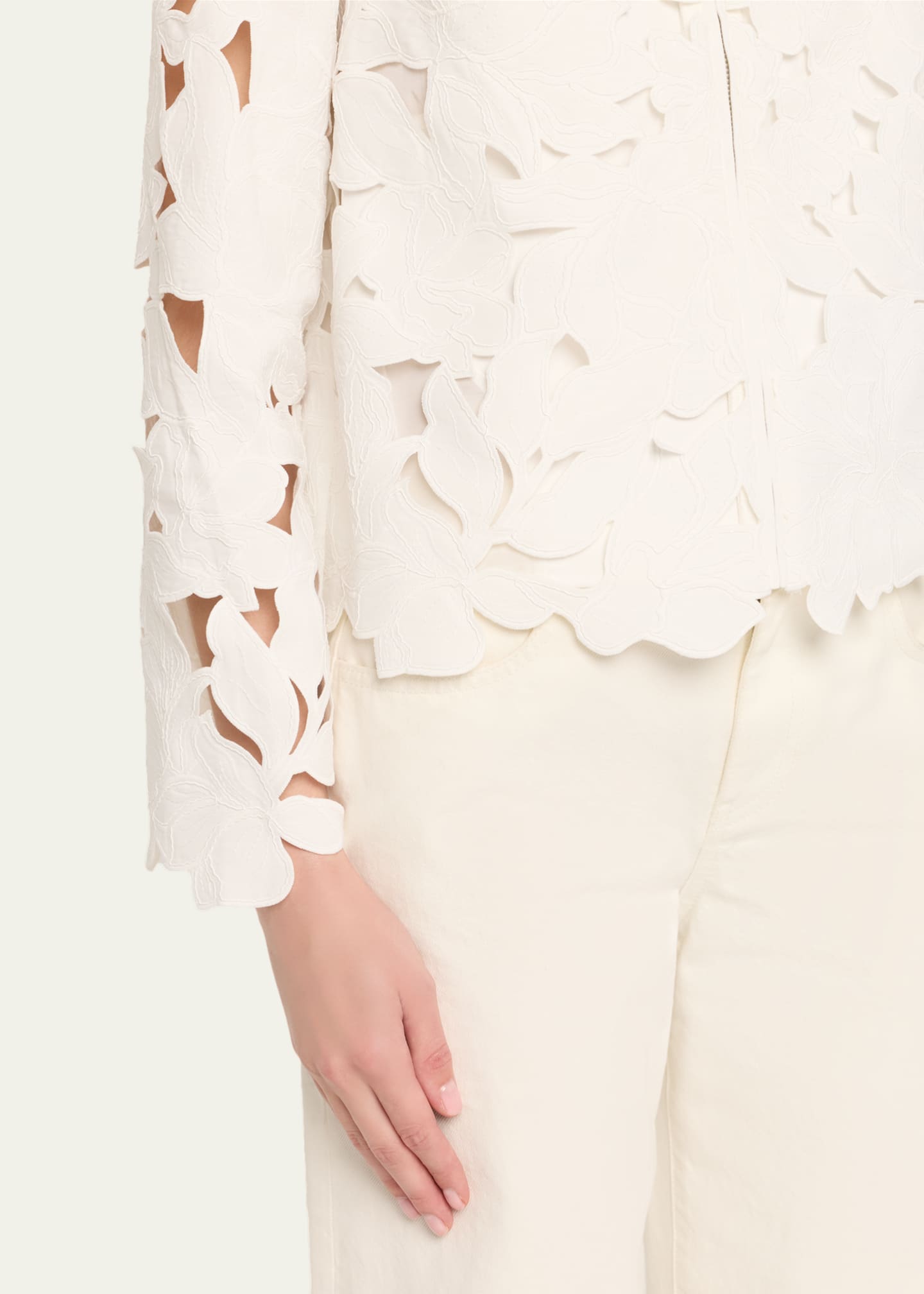 SIMKHAI Quinn Floral Cut-Out Jacket - Bergdorf Goodman