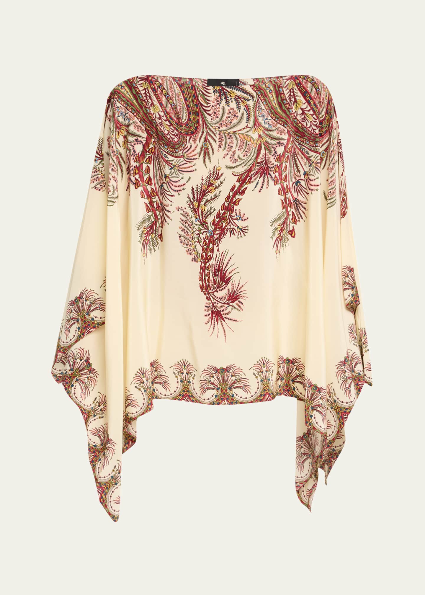 Etro Printed Silk Poncho - Bergdorf Goodman
