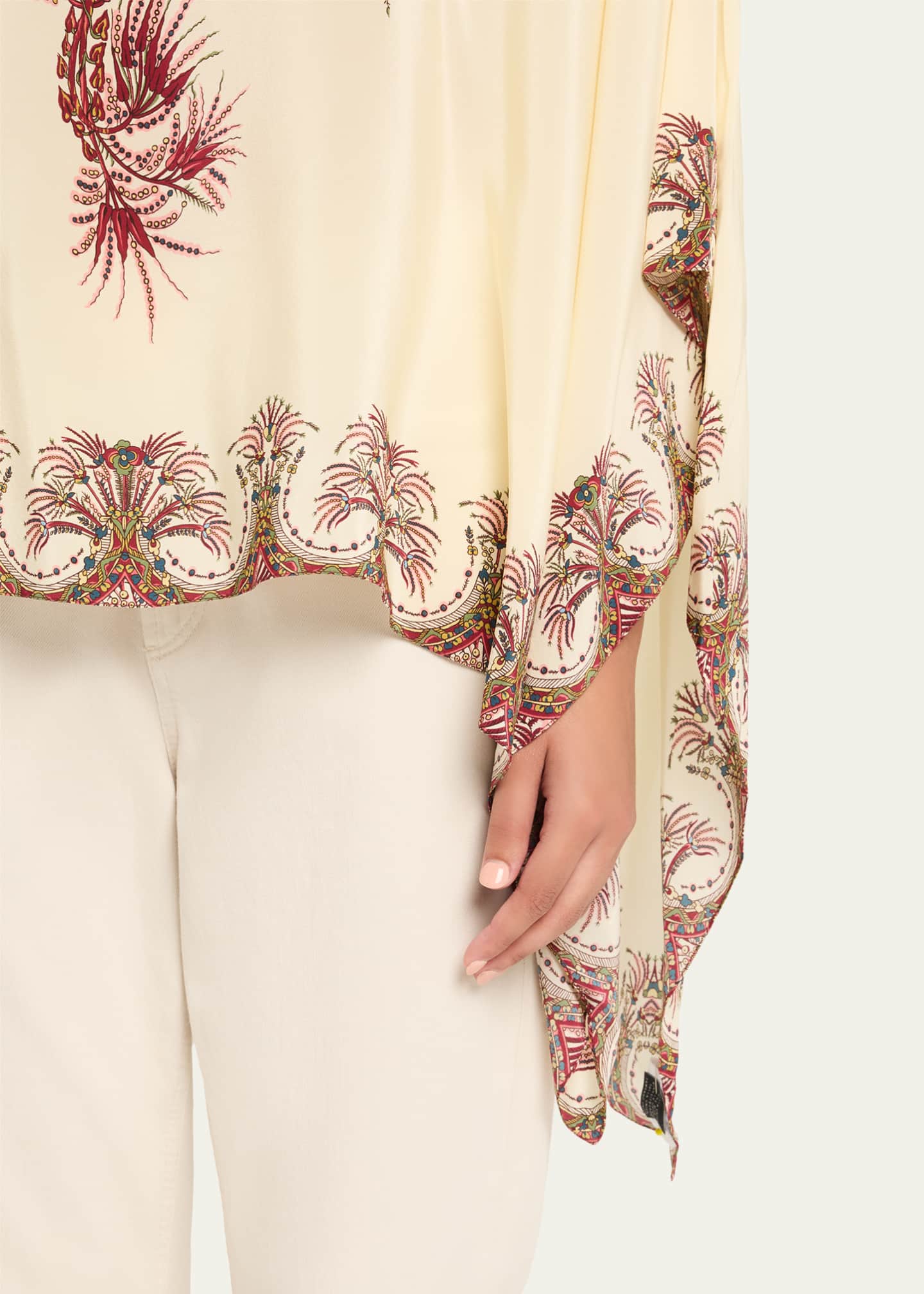 Etro Printed Silk Poncho - Bergdorf Goodman