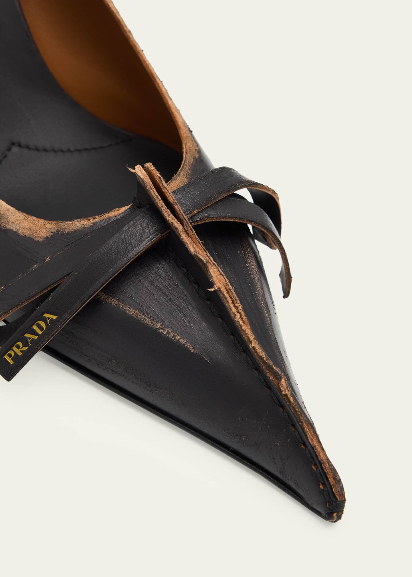 Prada Leather Bow Pumps - Bergdorf Goodman