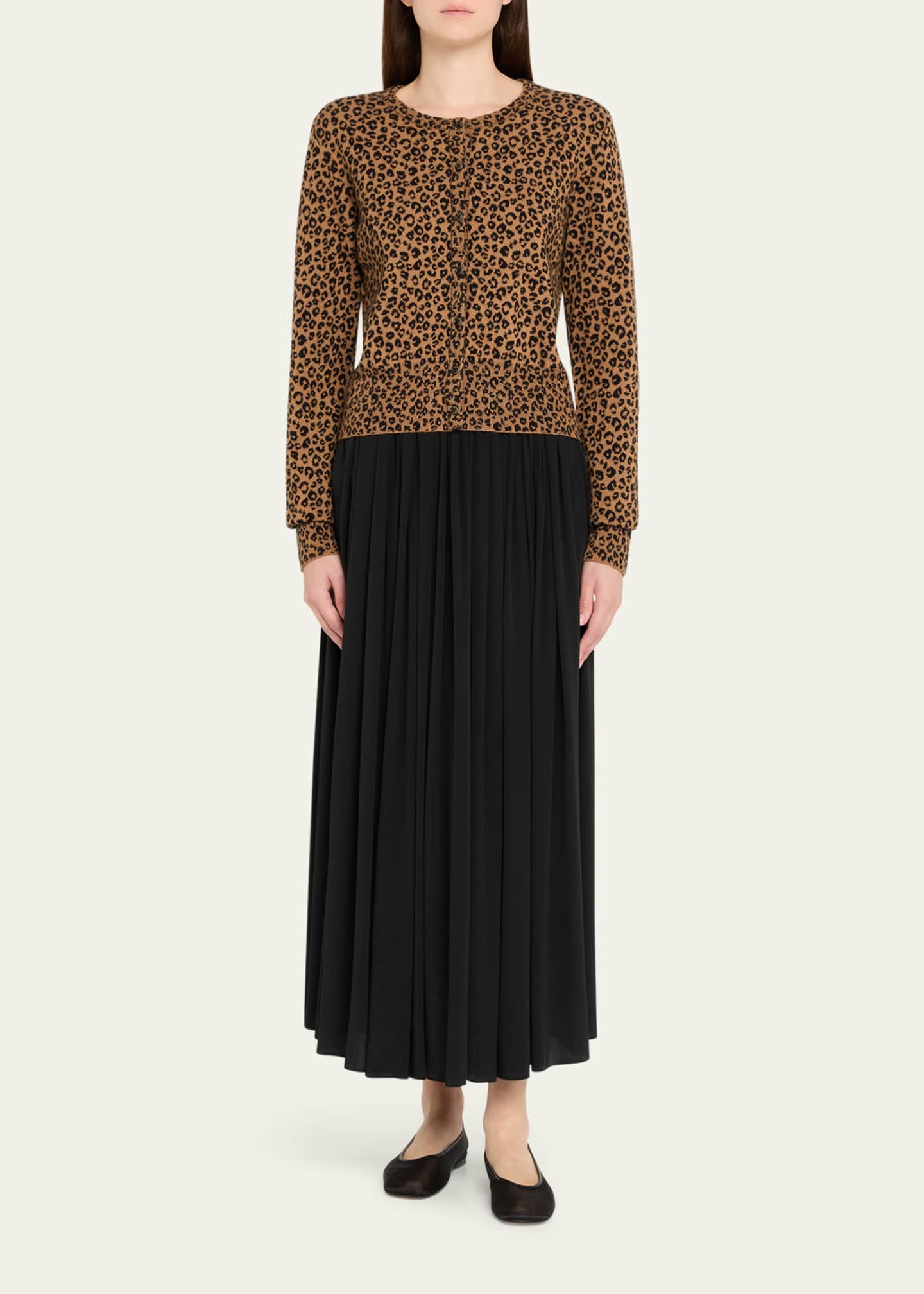 SPRWMN Leopard Cashmere Baby Cardigan - Bergdorf Goodman