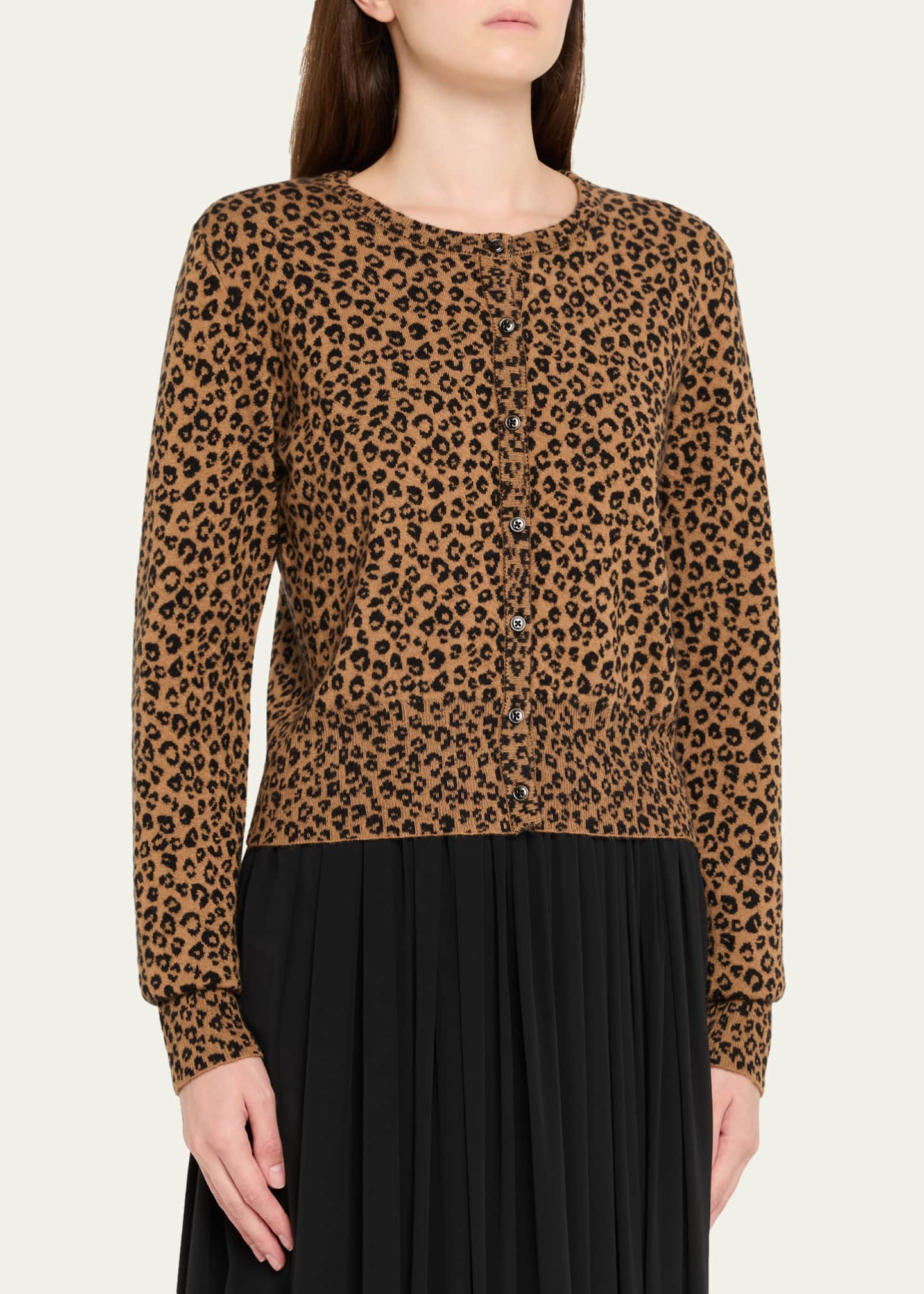 SPRWMN Leopard Cashmere Baby Cardigan - Bergdorf Goodman