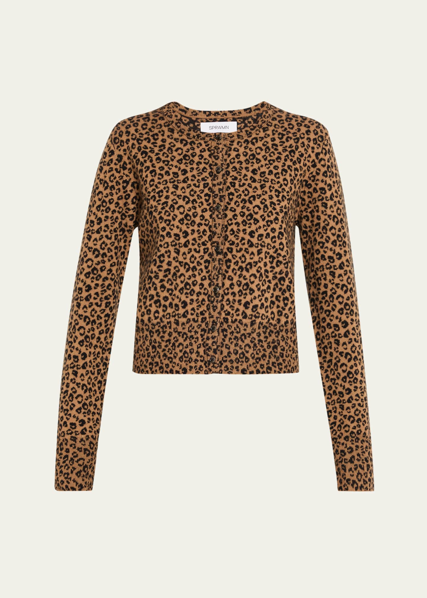 SPRWMN Leopard Cashmere Baby Cardigan - Bergdorf Goodman